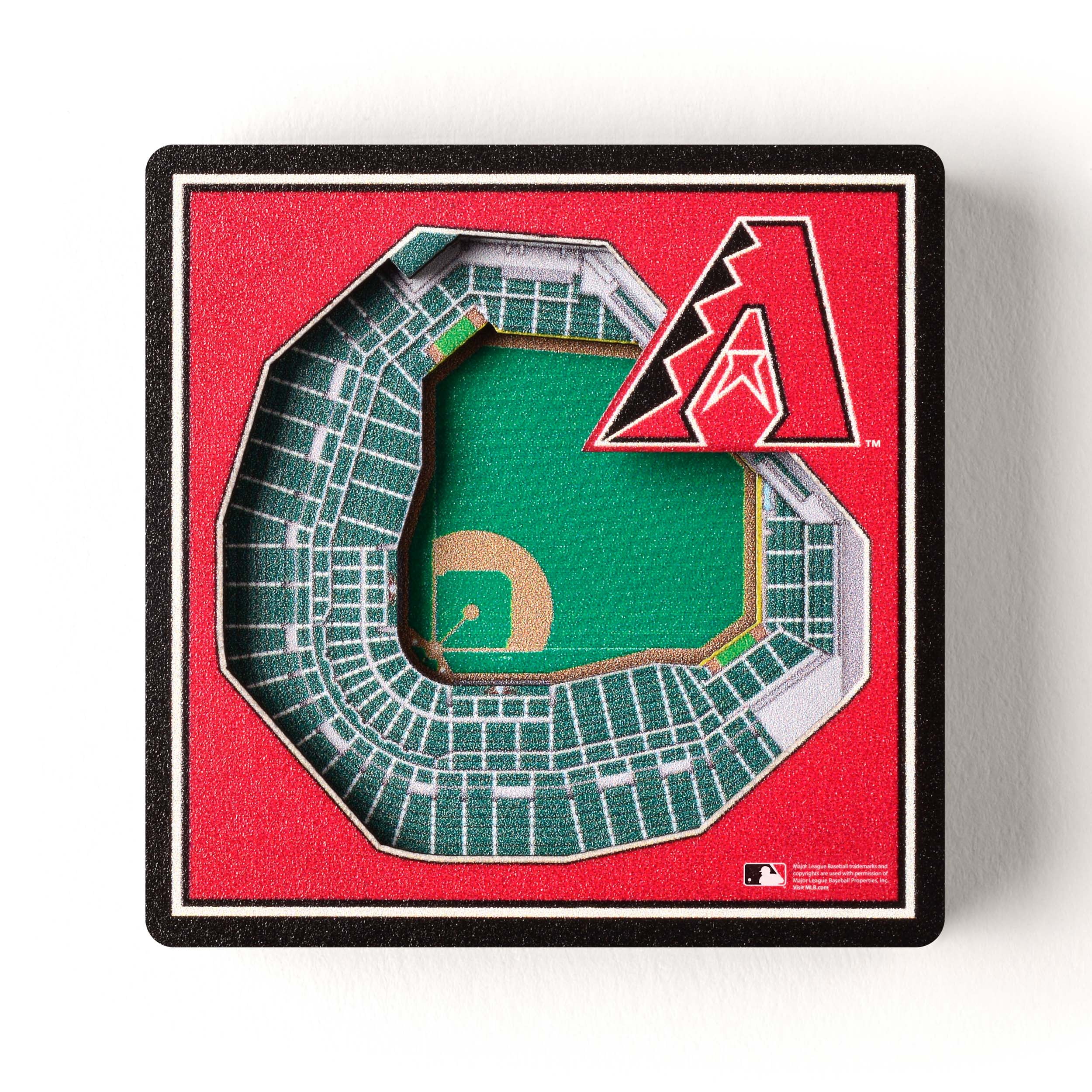 YouTheFan MLB Arizona Diamondbacks 3D StadiumView Magnets - Chase Field ...