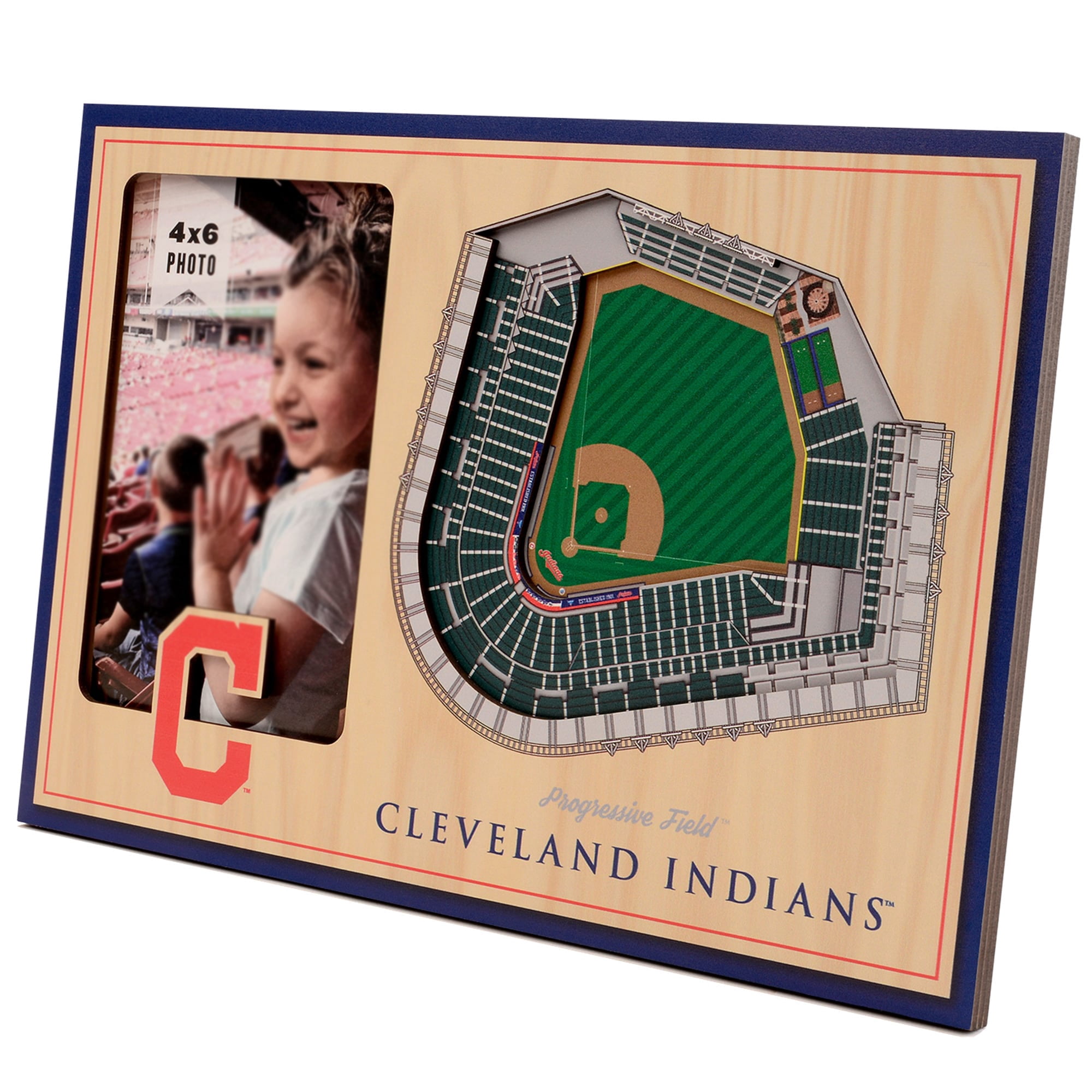Brown Cleveland Indians 3D StadiumViews Picture Frame - Walmart.com