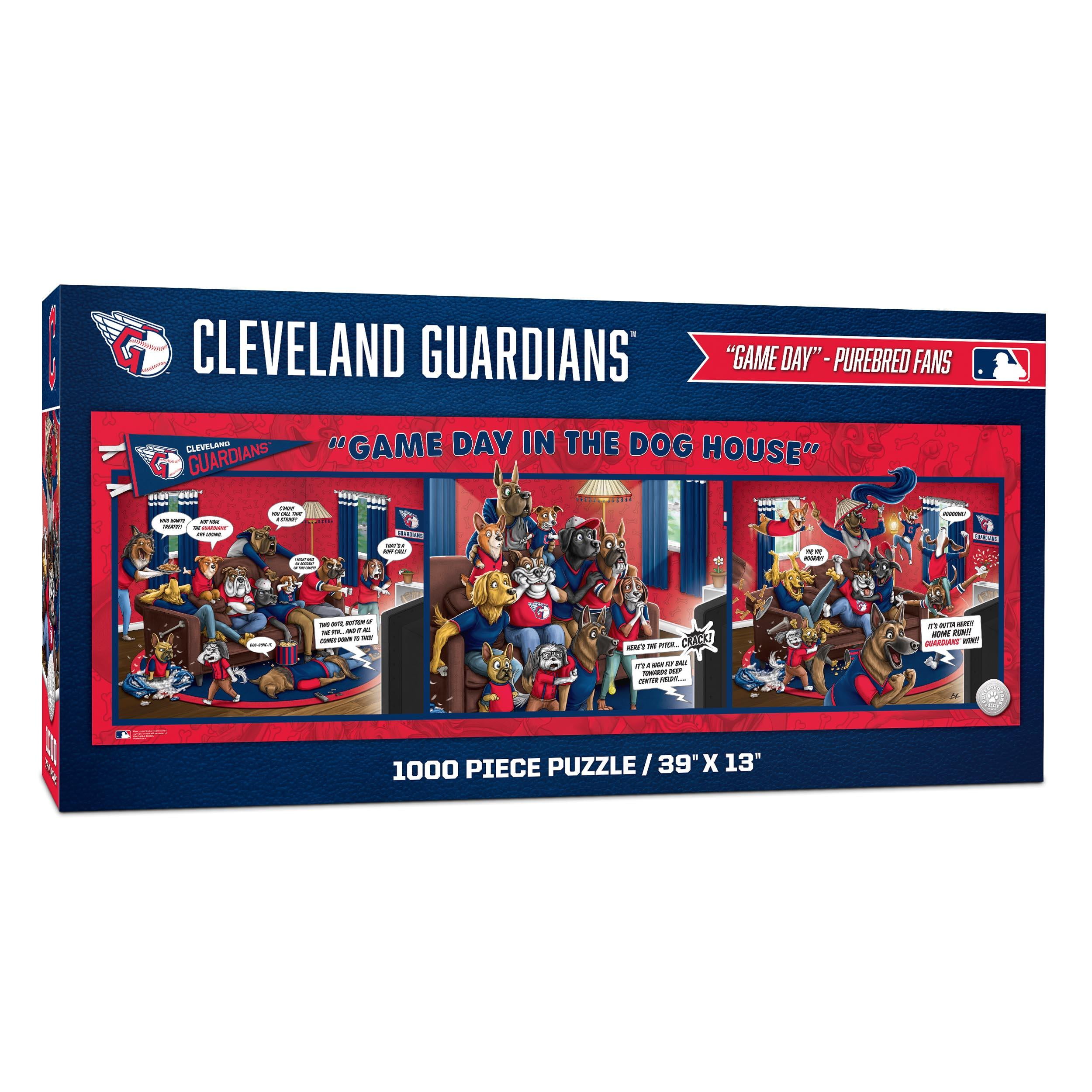 YouTheFan MLB Cleveland Guardians Purebred Fans Gameday in the Dog House 1000PC Puzzle - Walmart.com