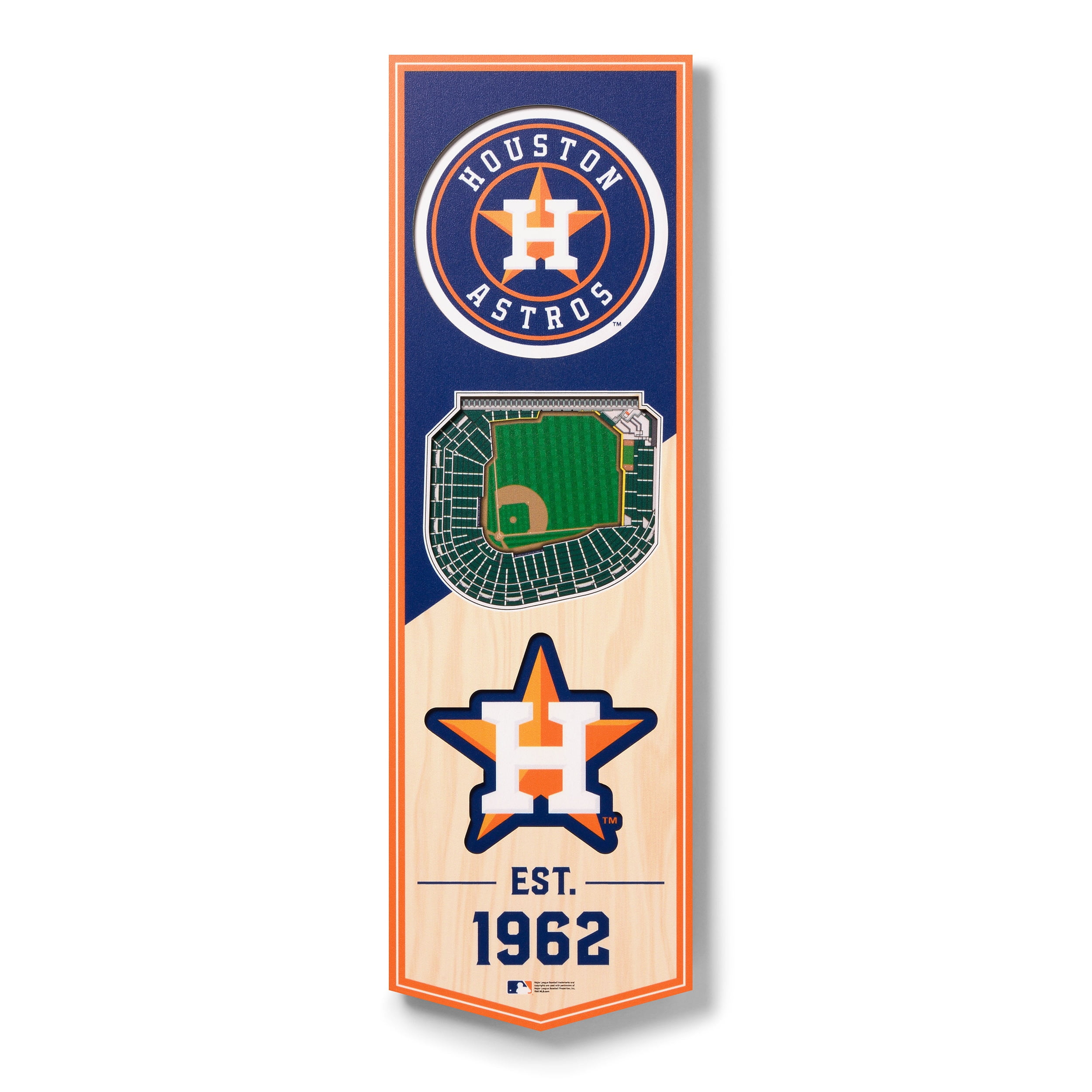 Houston Astros 6'' x 19'' 3D StadiumView Banner - Walmart.com