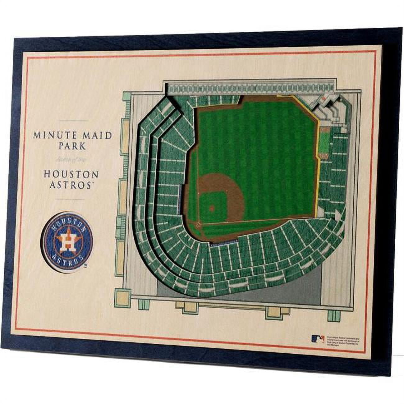 Houston Astros 17'' x 13'' 5-Layer 3D StadiumViews Wall Art - Walmart.com