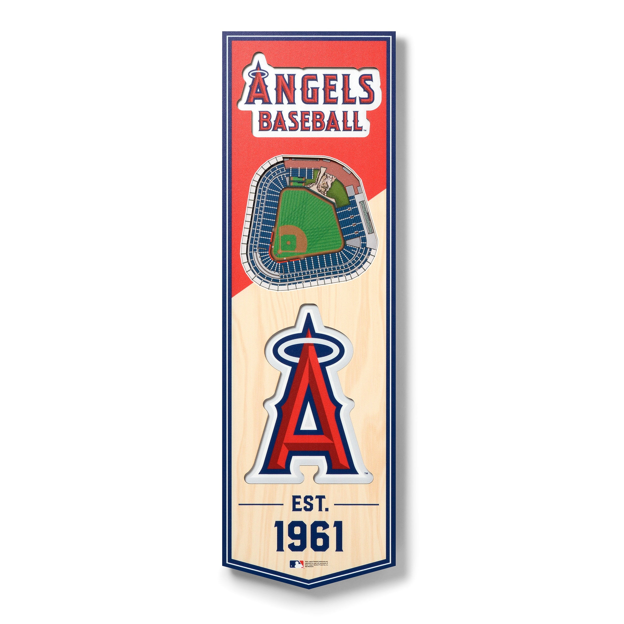 Angels 6'' x 19'' 3D StadiumView Banner - Walmart.com