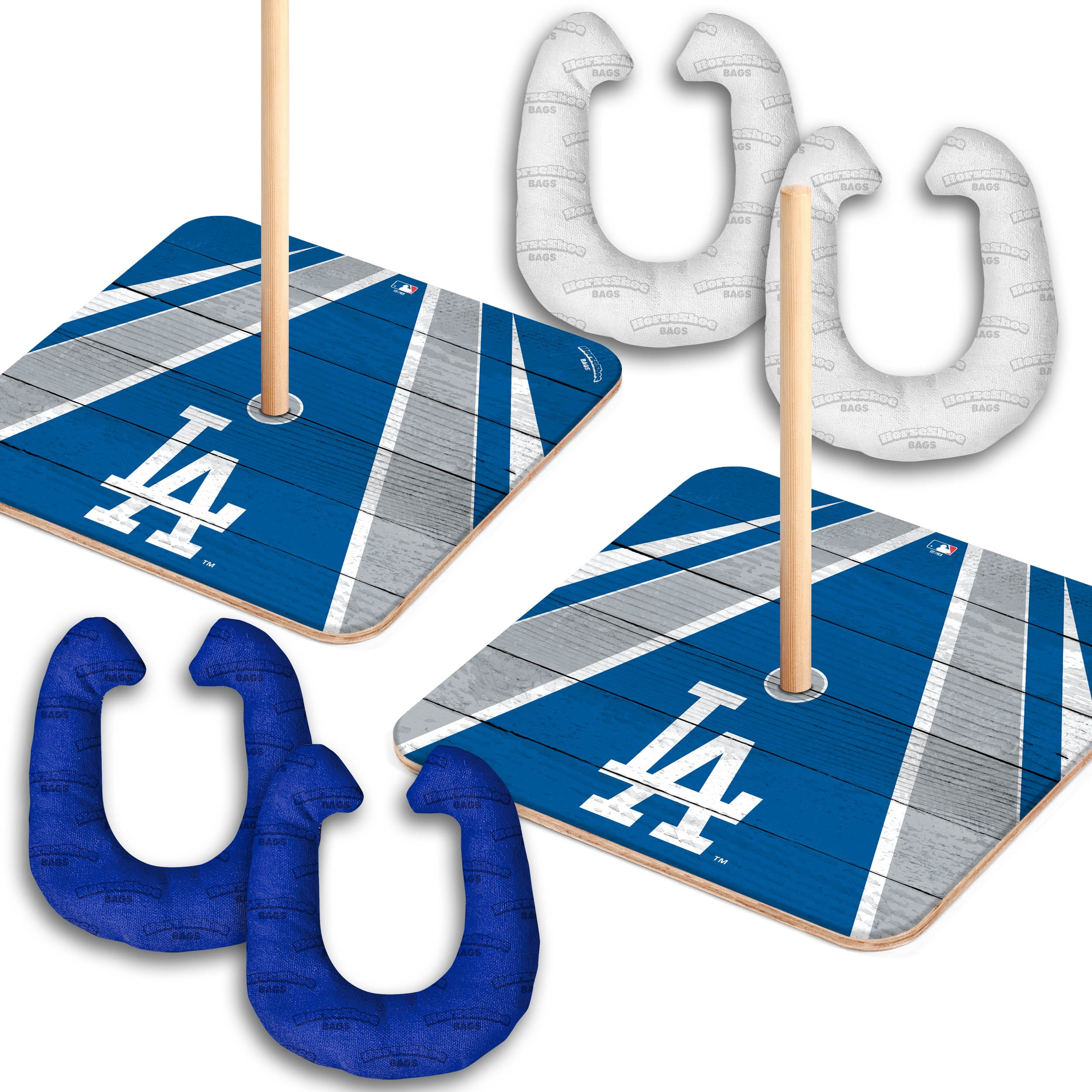 Free Shipping! Los Angeles Dodgers Horseshoe Bags Game - Durable Resin ...