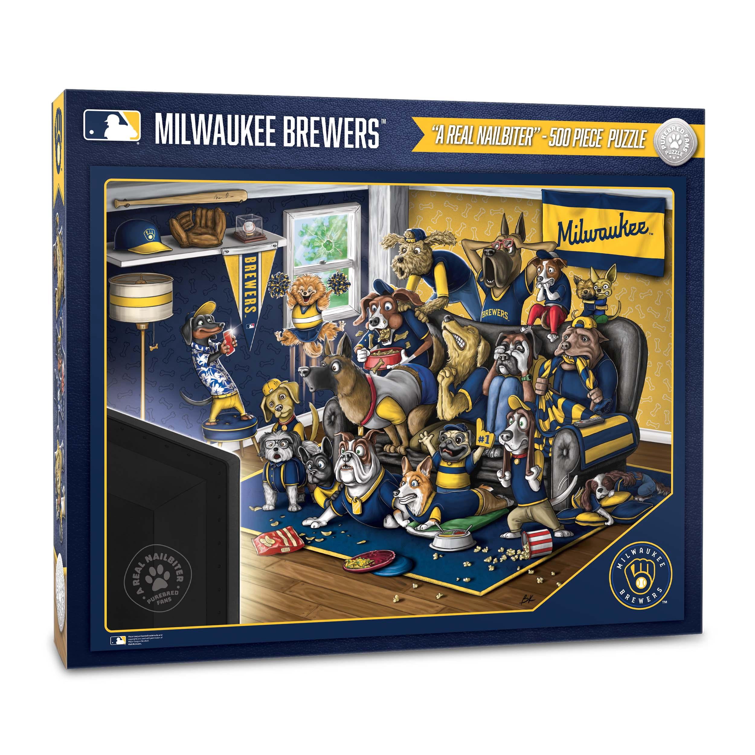 YouTheFan MLB Milwaukee Brewers Purebred Fans Nailbiter Puzzle - 500 PC ...