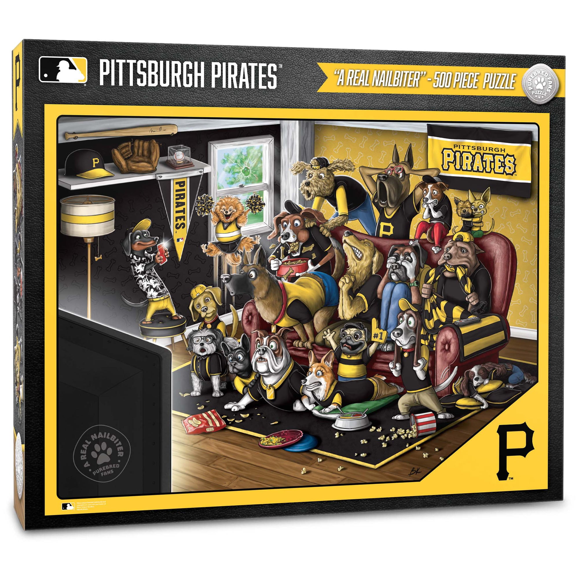 Pittsburgh Pirates Purebred Fans 18'' x 24'' A Real Nailbiter 500-Piece ...