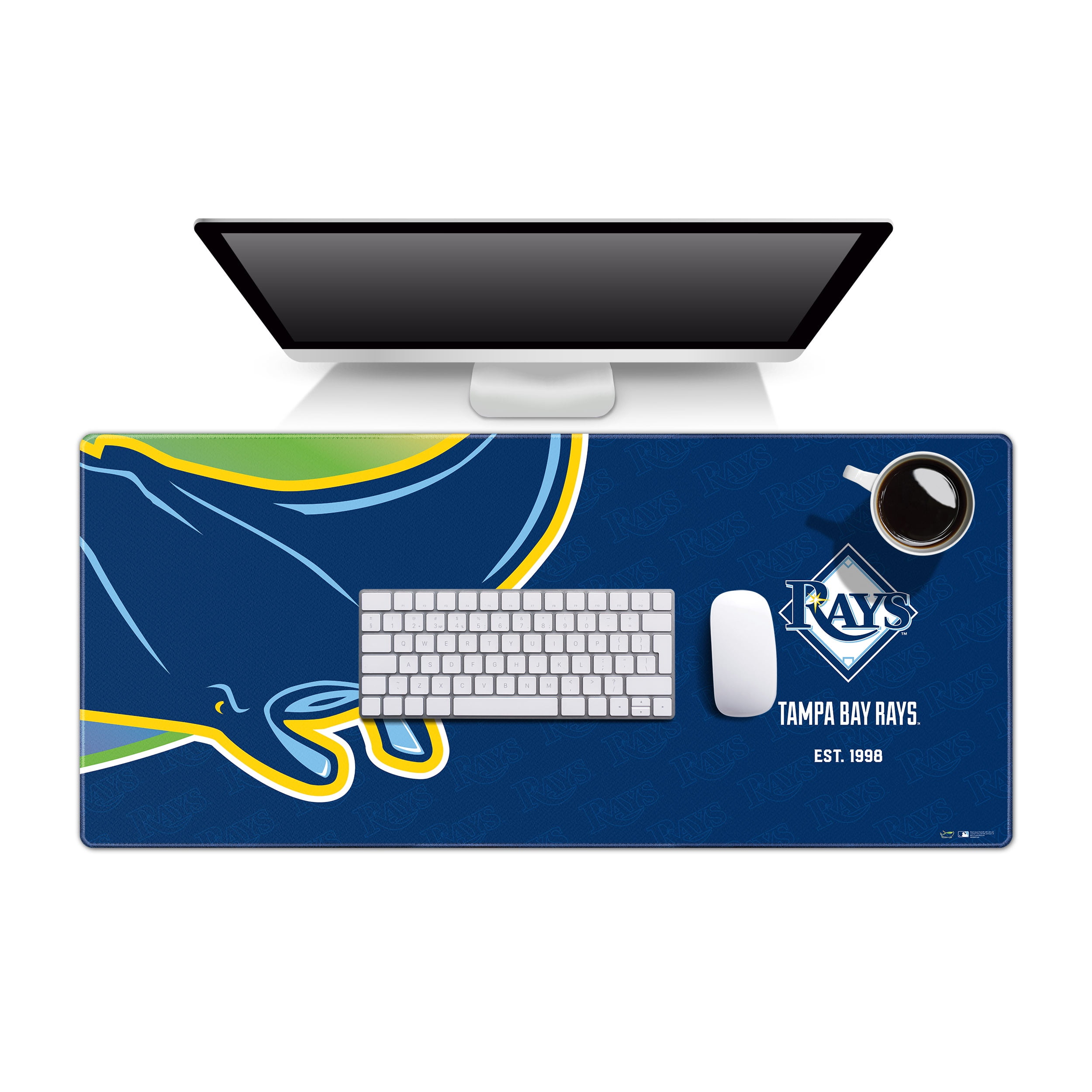 Tampa Bay Rays MLB Logo Series Desktop Keyboard Mouse Pad 35.4 x 15.7 ...