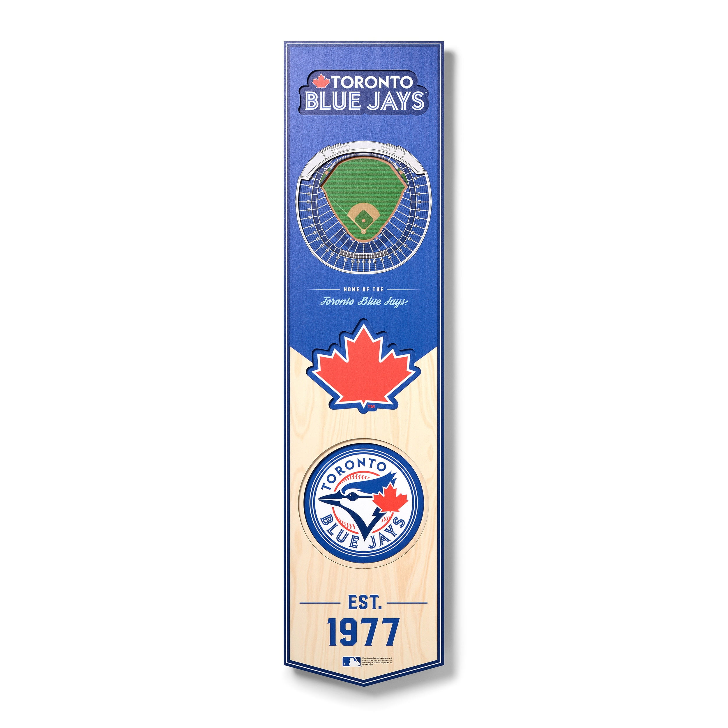 Toronto Blue Jays 8'' x 32'' 3D StadiumView Banner - Walmart.com
