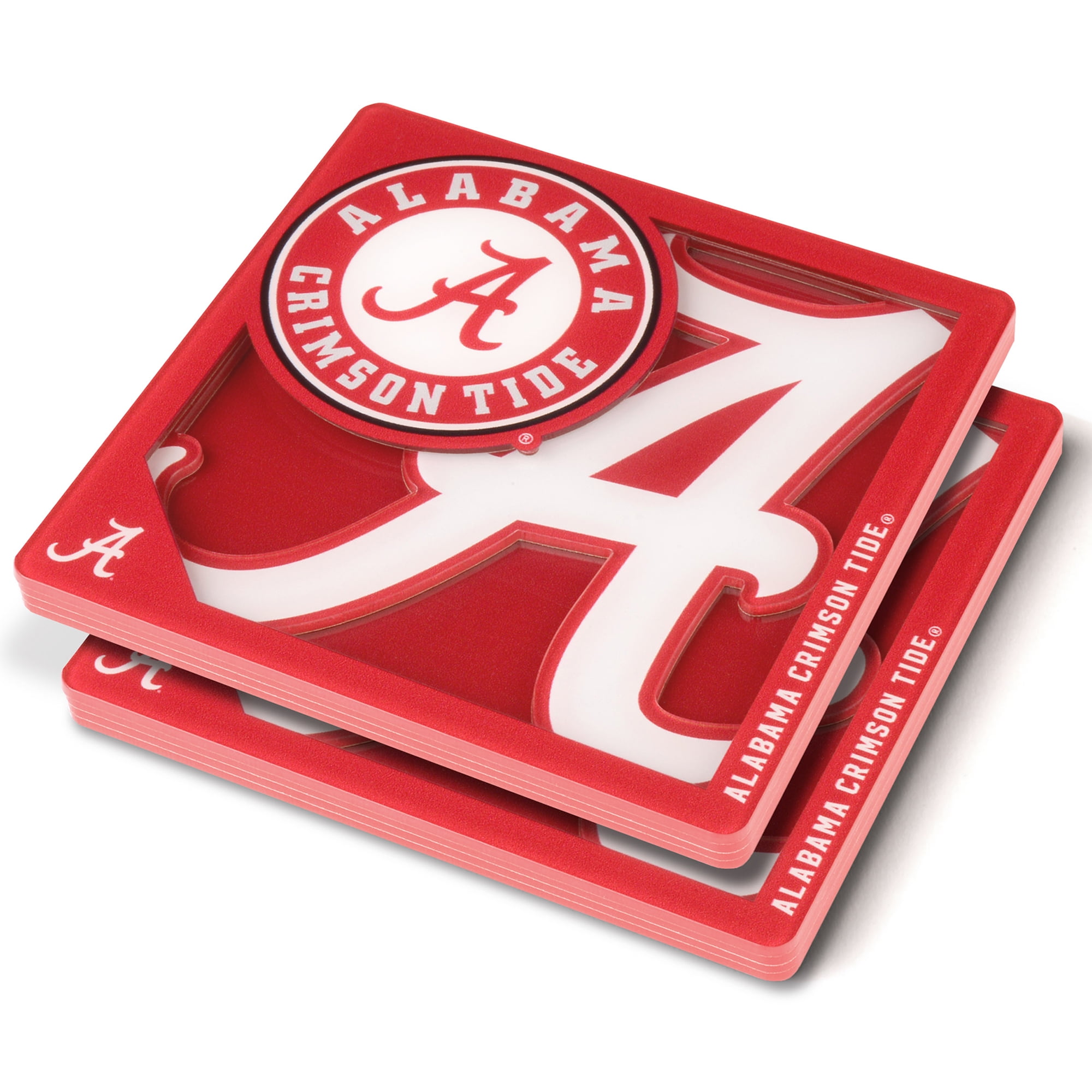 Alabama Crimson Tide 3D Team Coaster 2-Pack - Walmart.com