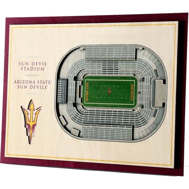 YouTheFan NCAA Arizona State Sun Devils 5-Layer StadiumViews 3D Wall ...