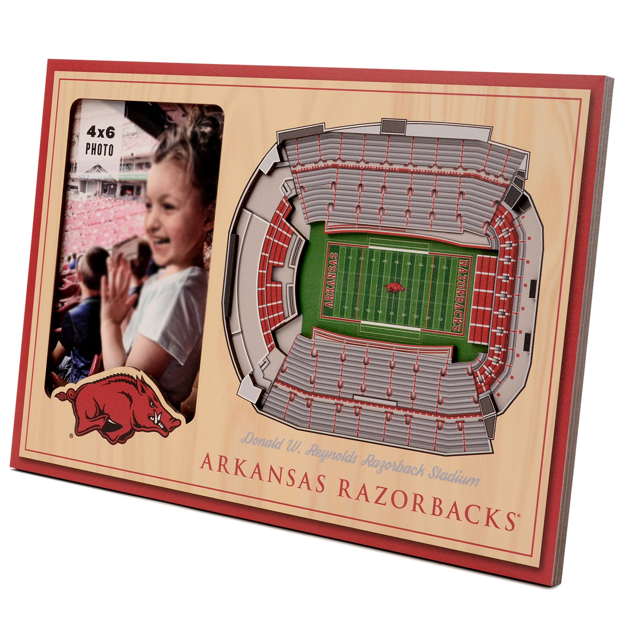 Brown Arkansas Razorbacks 3D StadiumViews Picture Frame - Walmart.com