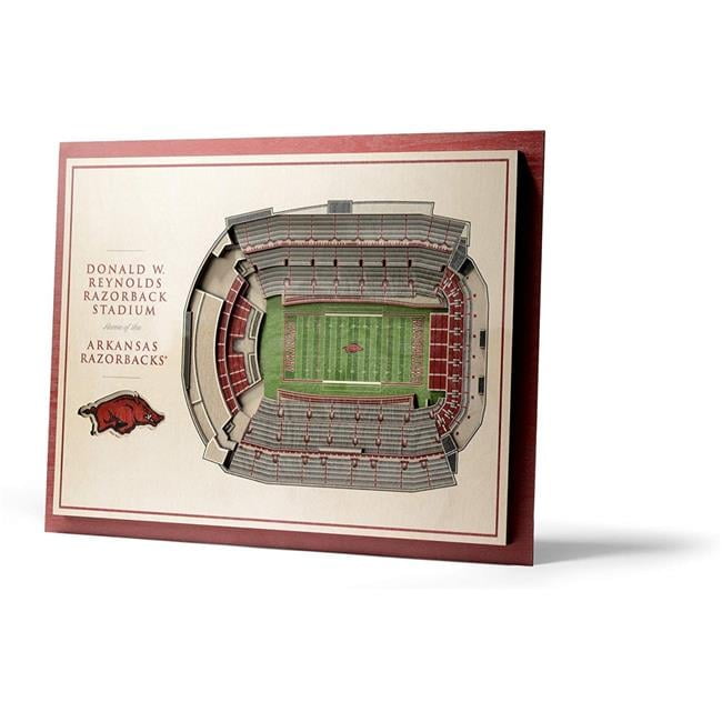 Arkansas Razorbacks 17'' x 13'' 5-Layer StadiumViews 3D Wall Art ...