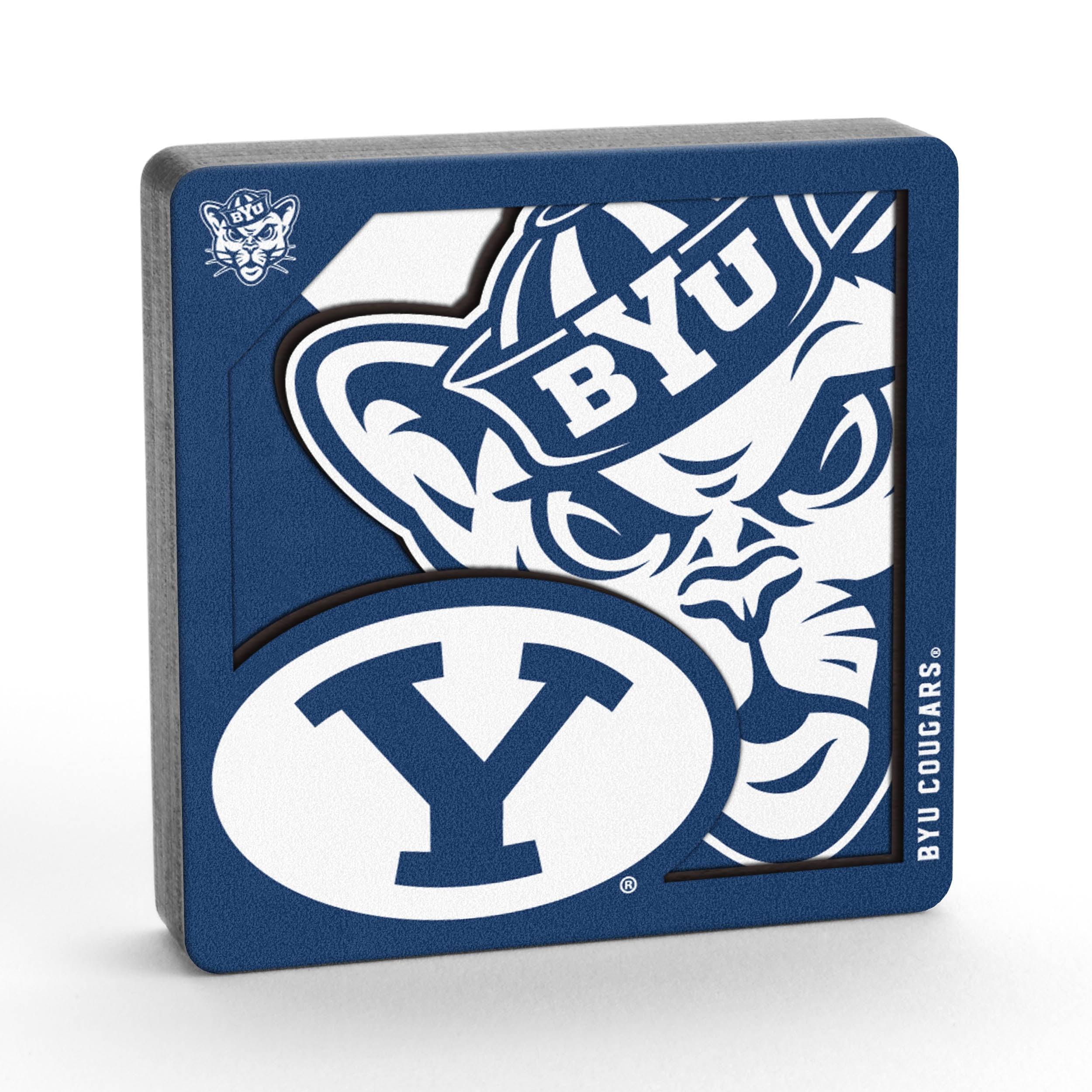 NCAA BYU Cougars 3D Logo Magnet - Construction - Team Colors - Walmart.com