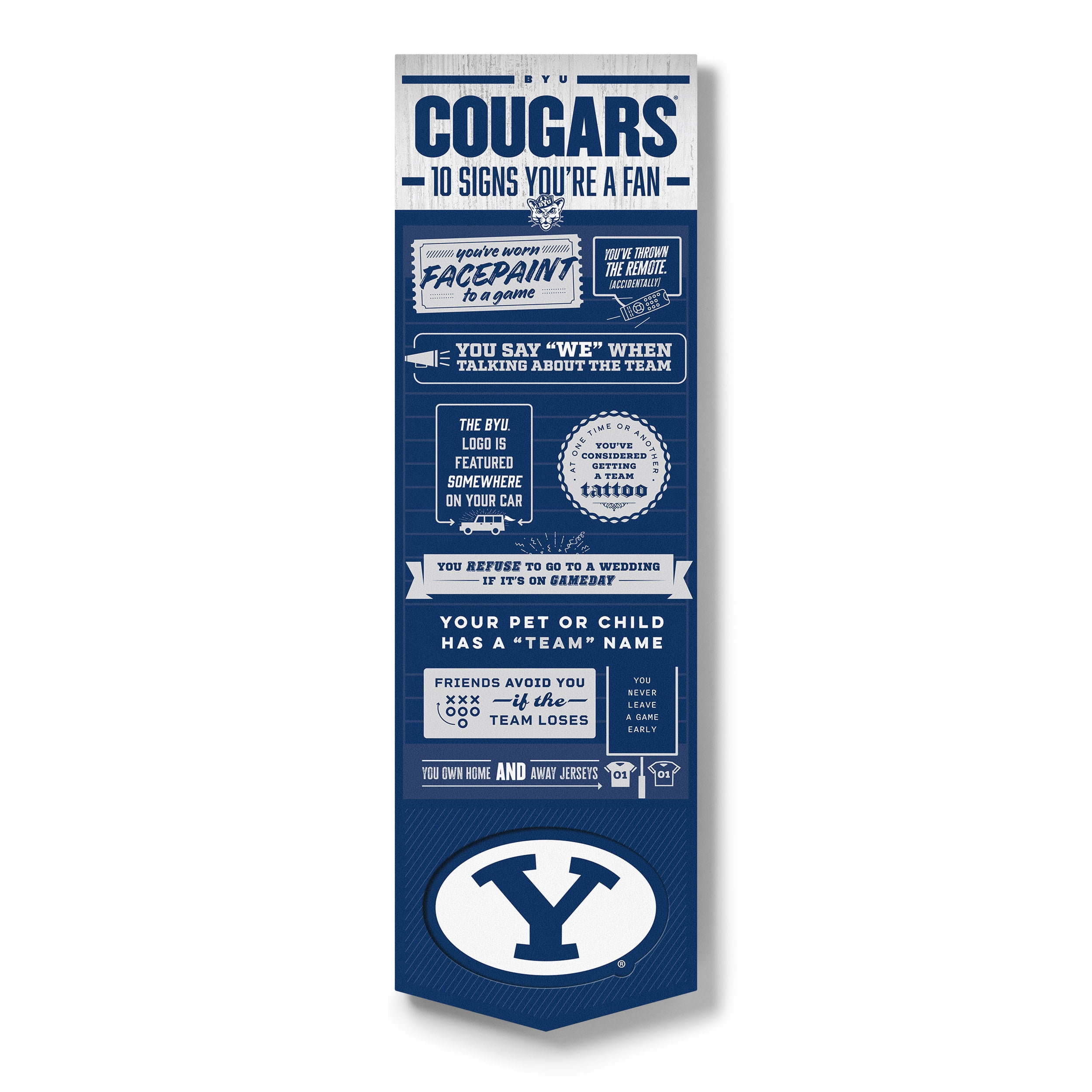 YouTheFan NCAA BYU Cougars 3D Top 10 Wall Art - Walmart.com
