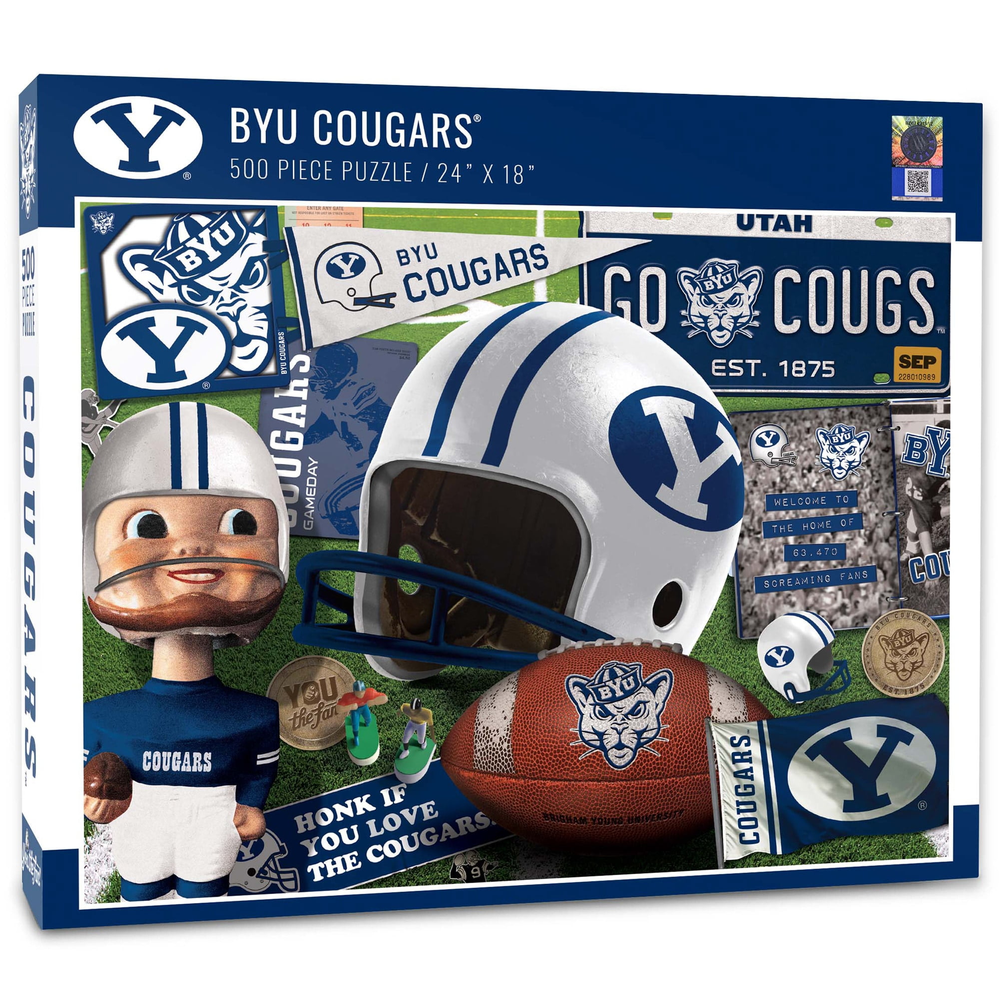BYU Cougars 500-Piece Retro Series Puzzle - Walmart.com
