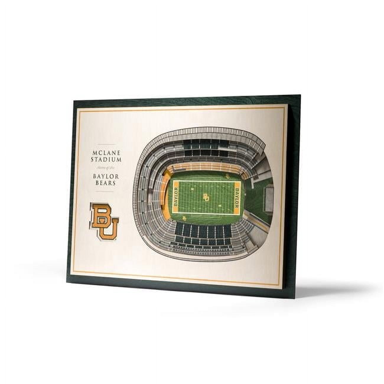 YouTheFan NCAA Baylor Bears 5-Layer Stadium Views 3D Wooden Wall Art ...