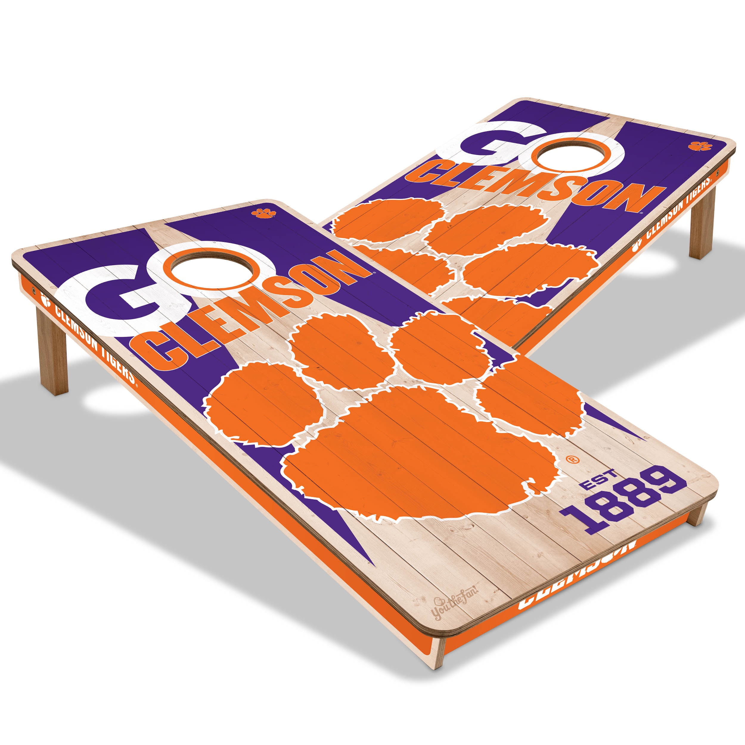 YouTheFan NCAA Clemson Tigers 2' x 4' Cornhole Game No Bags - Walmart.com