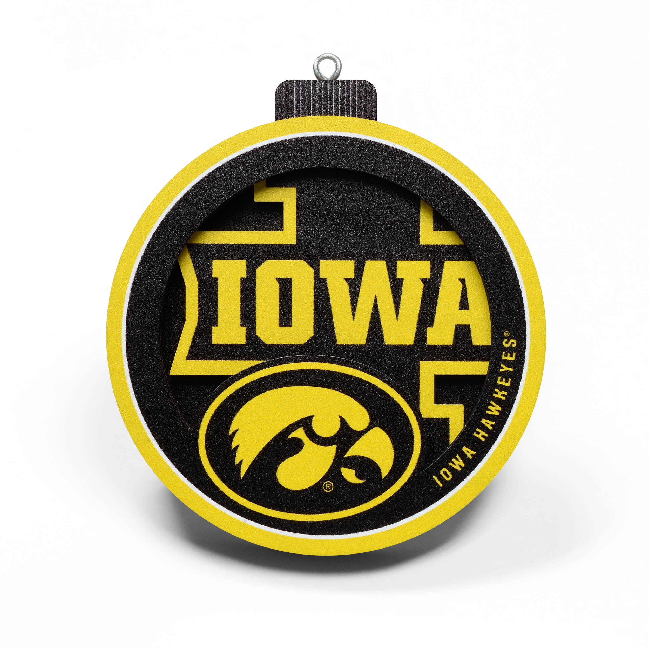 NCAA Iowa Hawkeyes 3D Logo Series Ornament - Holiday Decor - Walmart.com