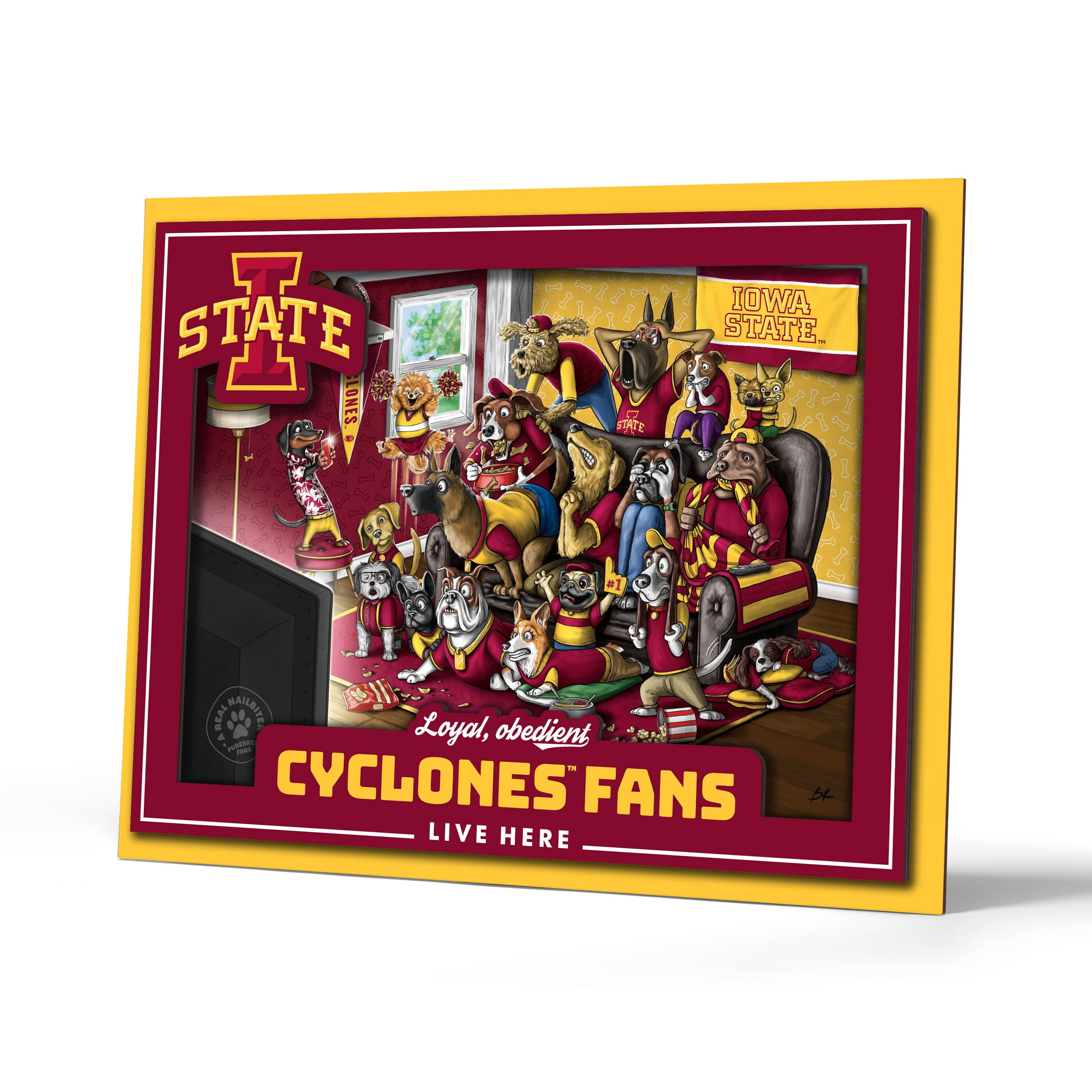 YouTheFan NCAA Iowa State Cyclones Purebred Fans Wall Art - Walmart.com