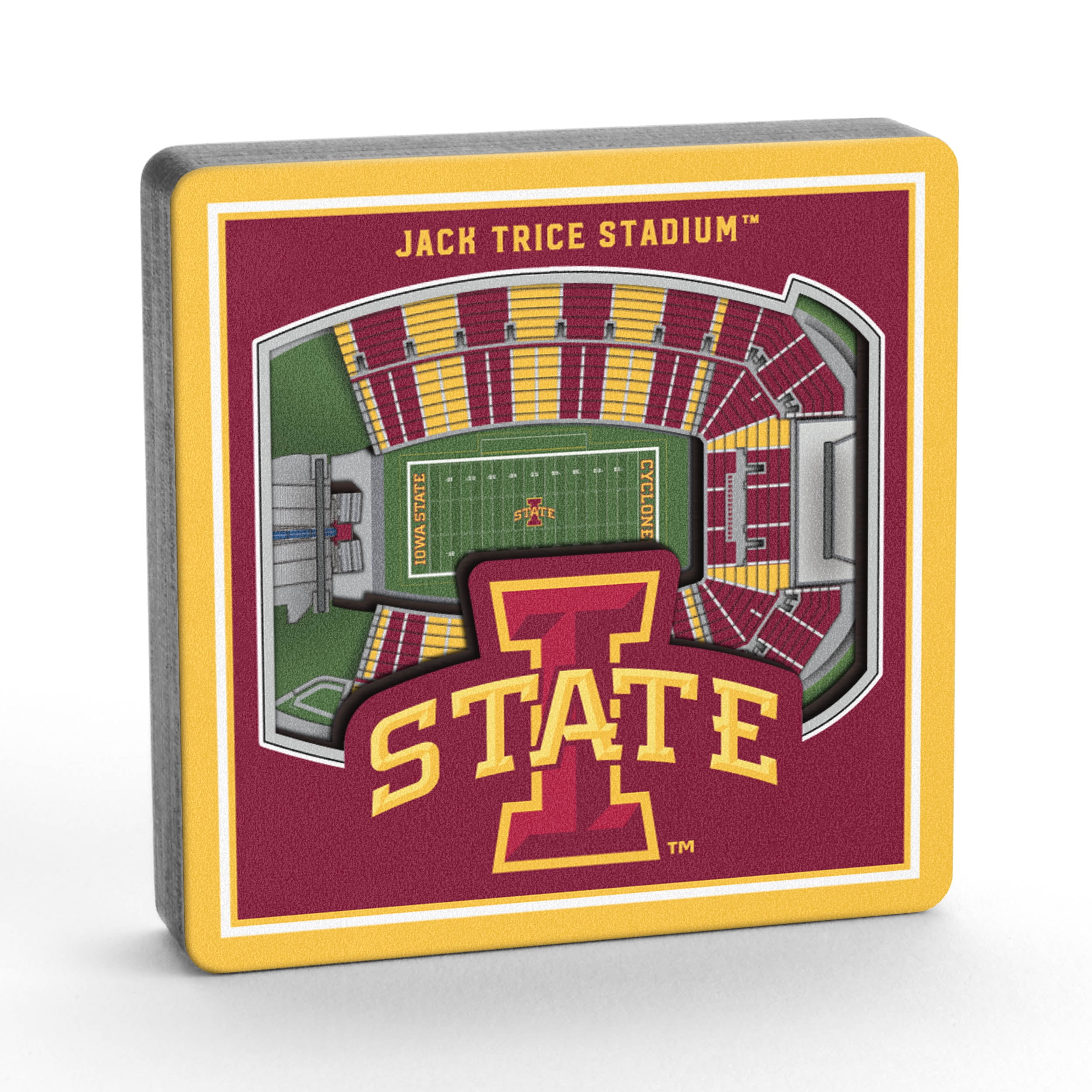 YouTheFan NCAA Iowa State Cylcones 3D STADIUMVIEW MAGNET - Walmart.com