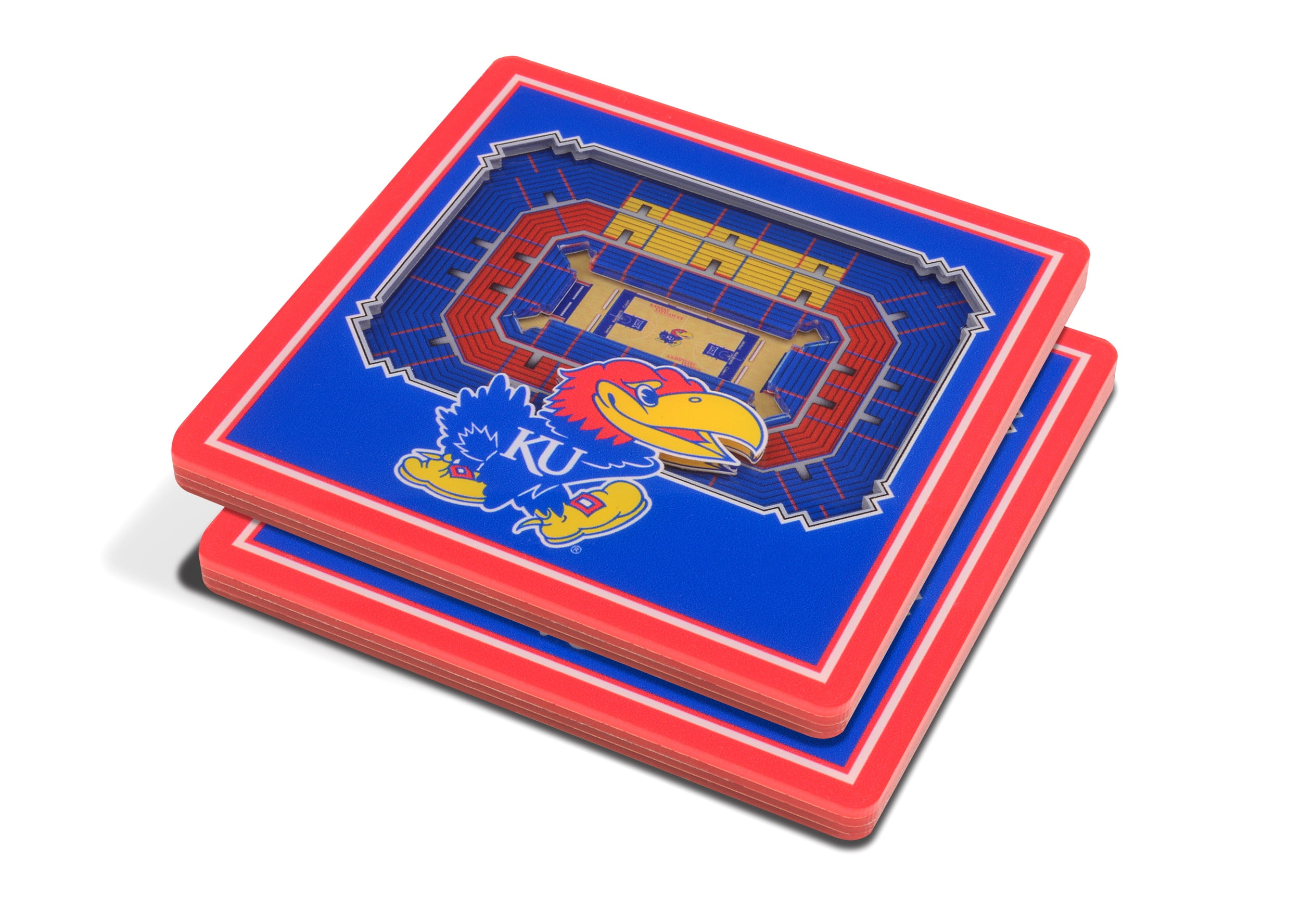 YouTheFan NCAA Kansas Jayhawks 3D StadiumView Coasters - Walmart.com