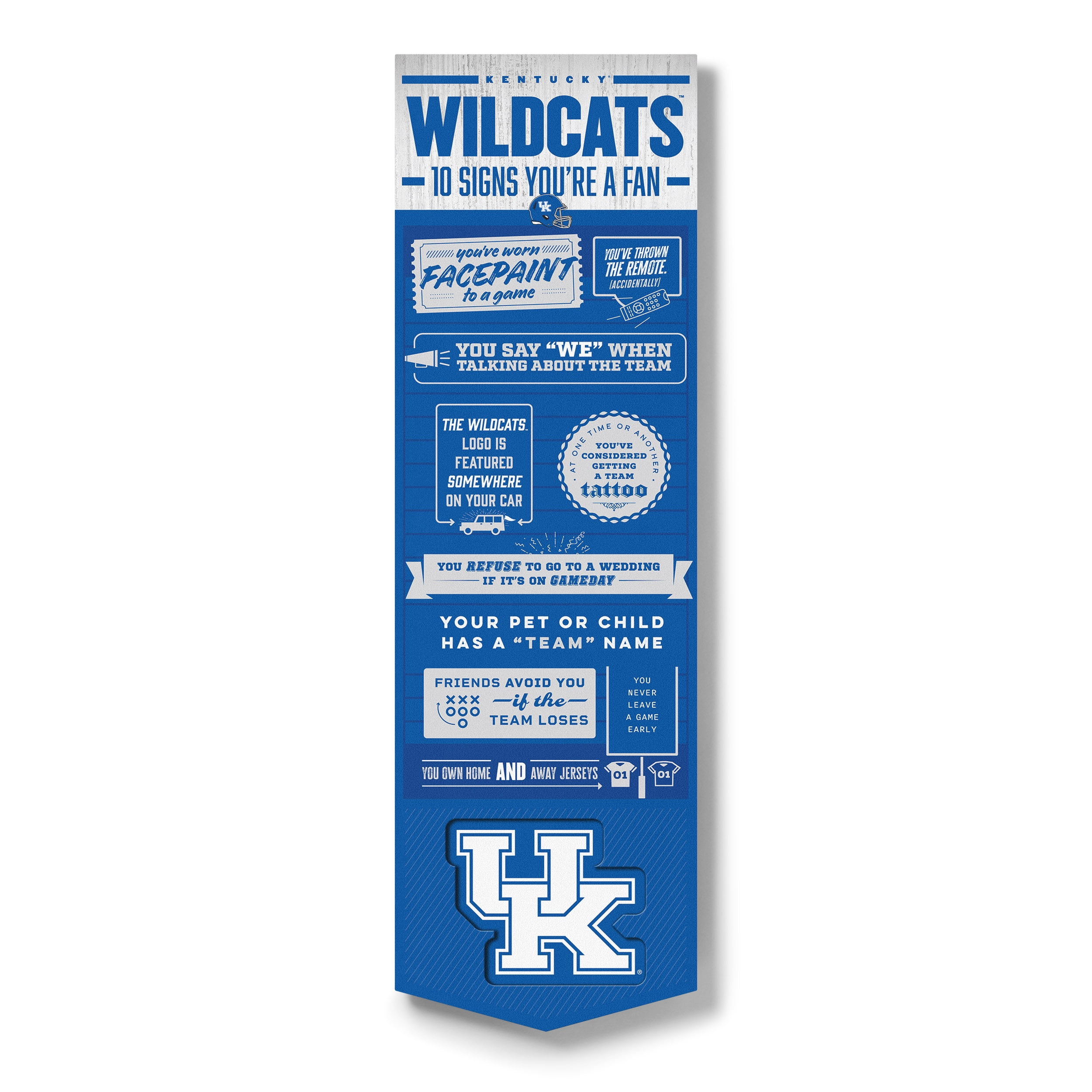 YouTheFan NCAA Kentucky Wildcats 3D Top 10 Wall Art - Walmart.com