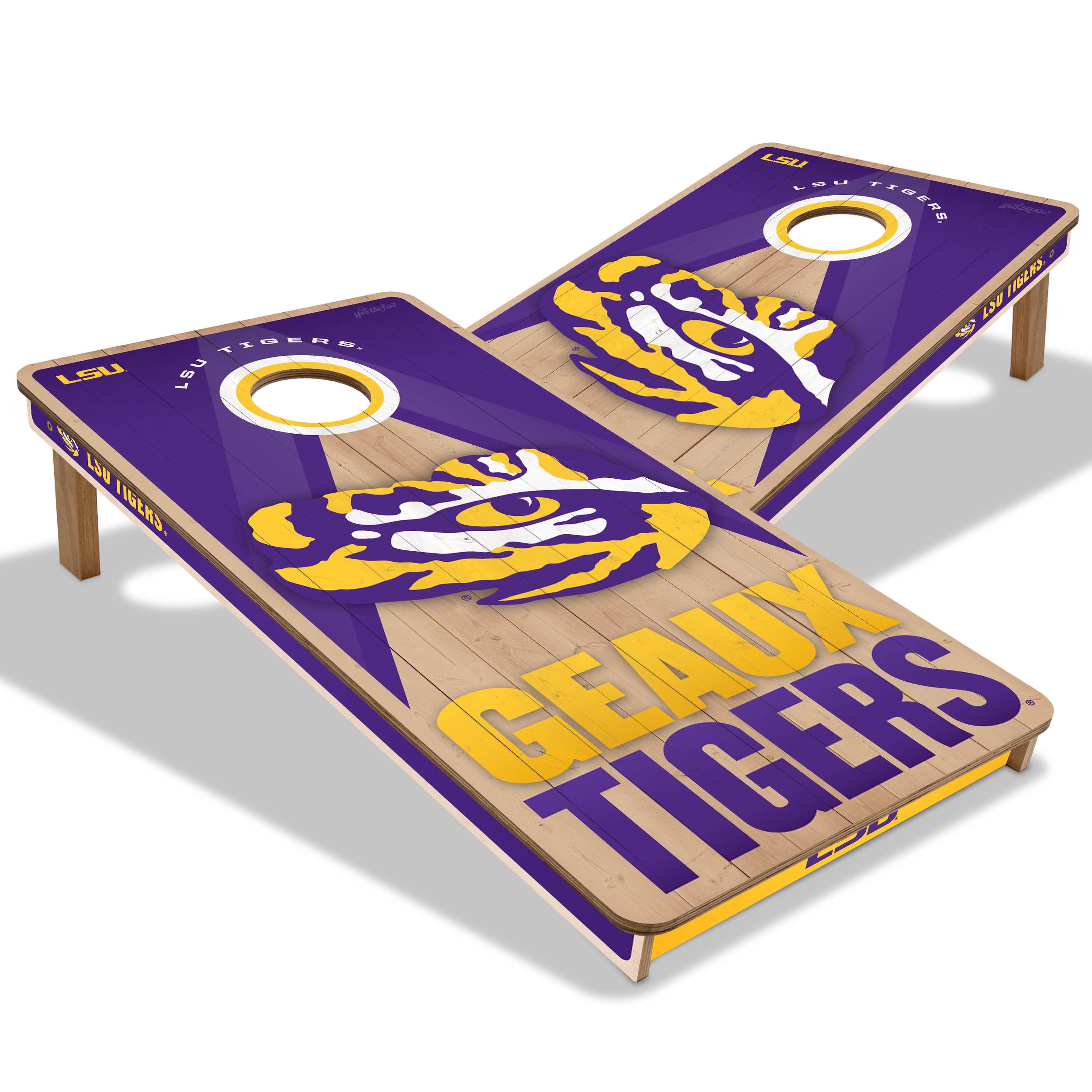 YouTheFan NCAA LSU Tigers 2X4 Slogan Series Cornhole NO BAGS - Walmart.com