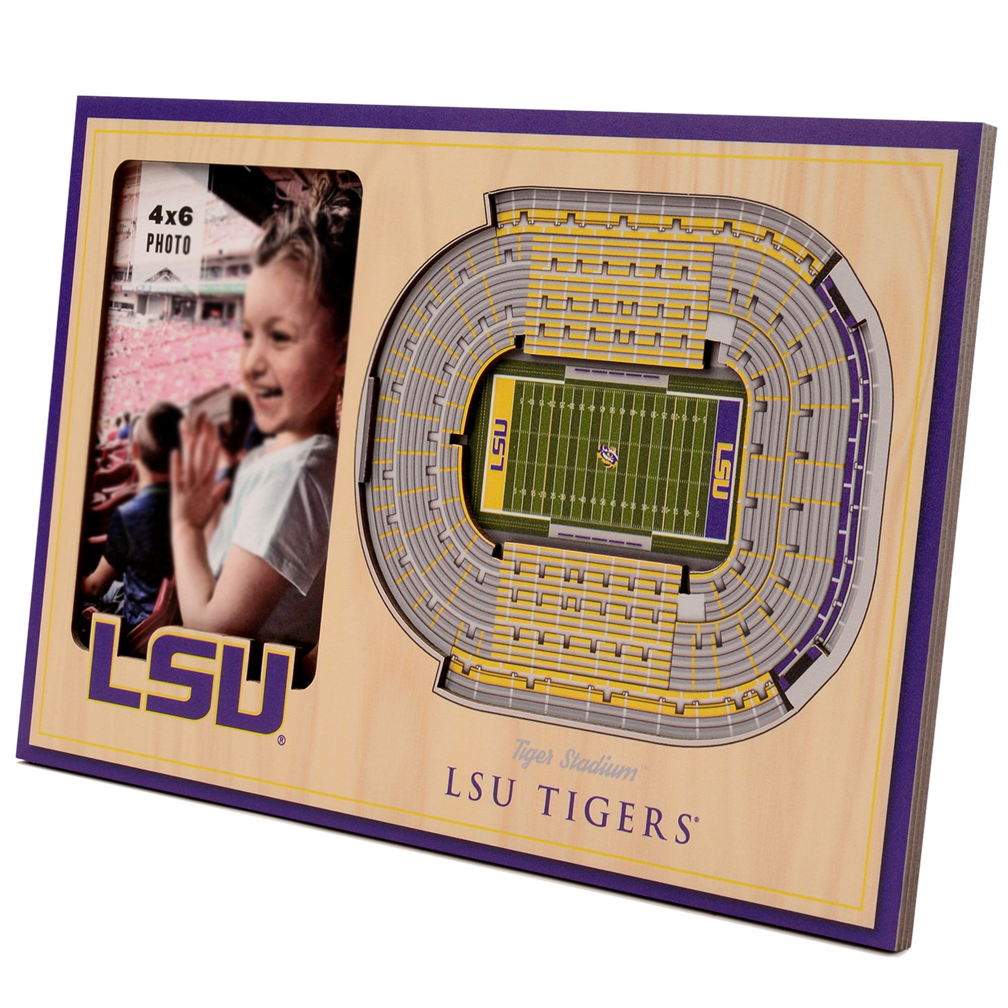 Brown LSU Tigers 3D StadiumViews Picture Frame - Walmart.com