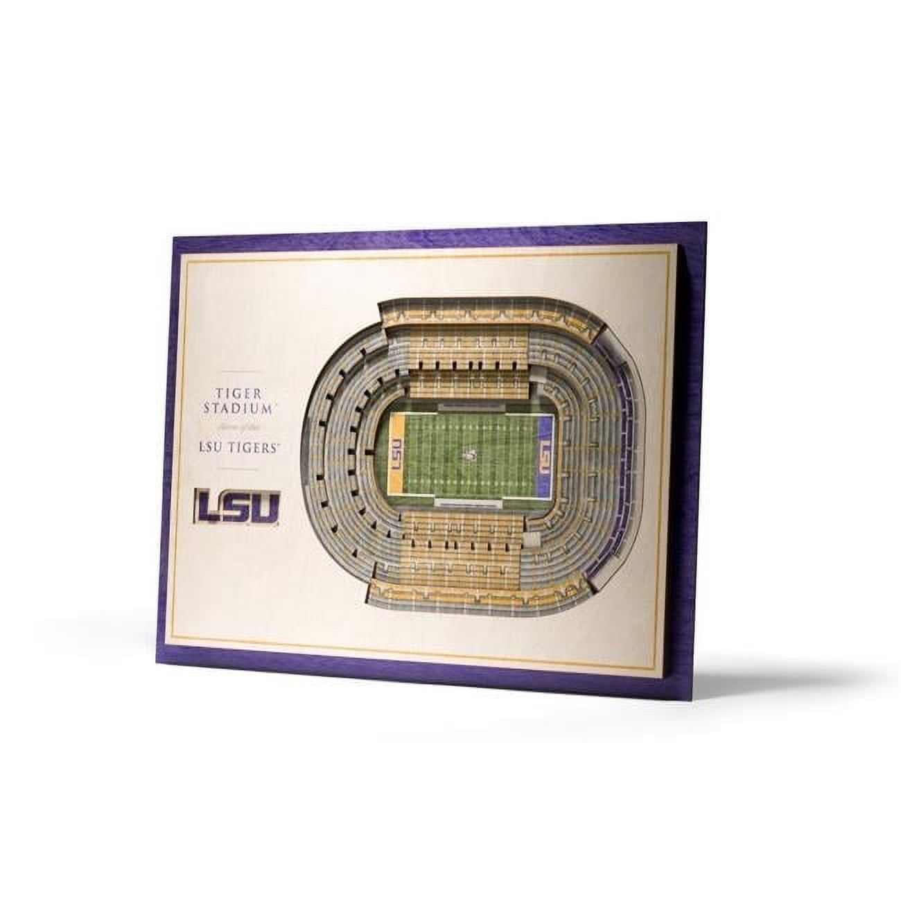 YouTheFan NCAA LSU Tigers 5-Layer 3D Wall Art Decor - Tiger Stadium ...