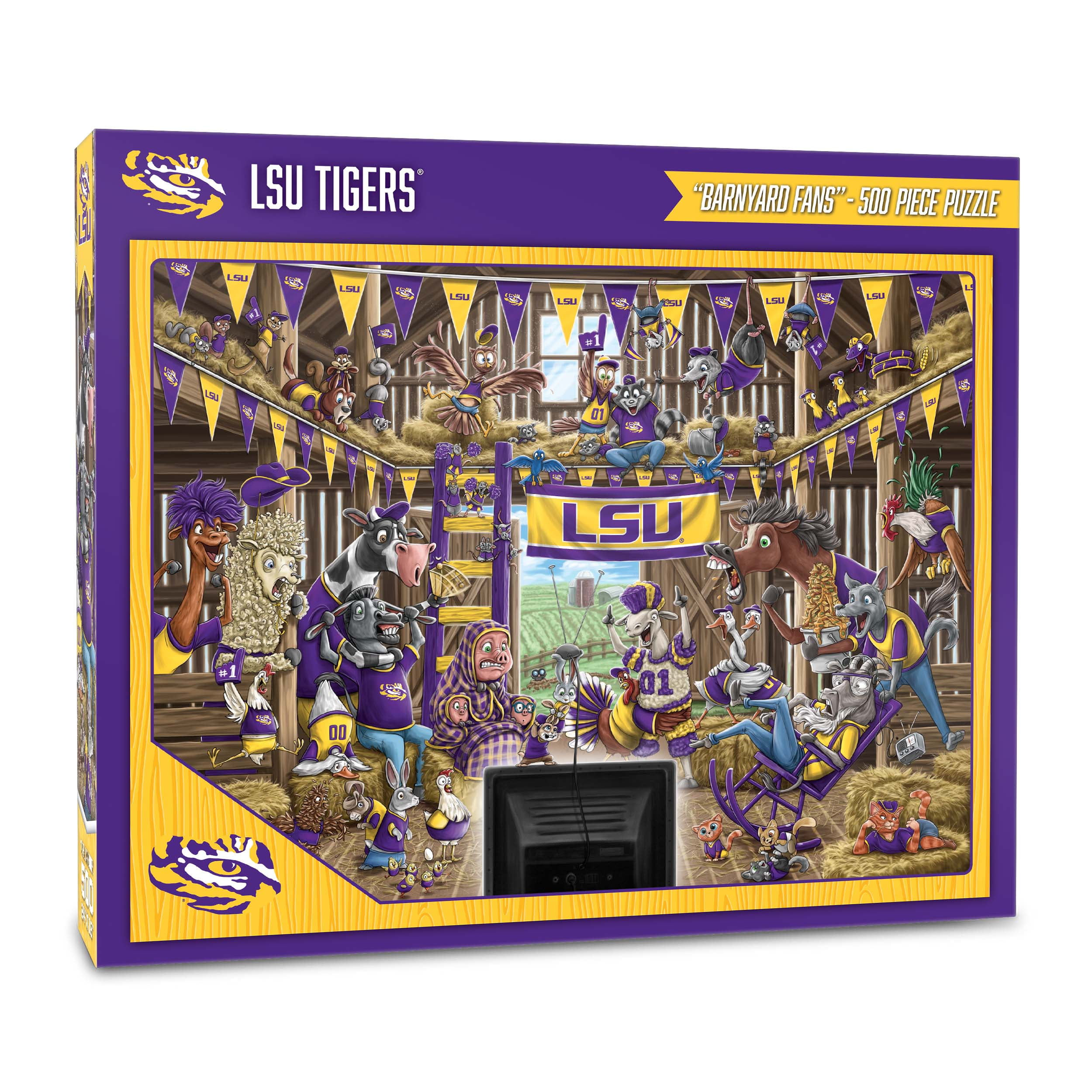 YouTheFan NCAA LSU Tigers Barnyard Fans Puzzle - Walmart.com