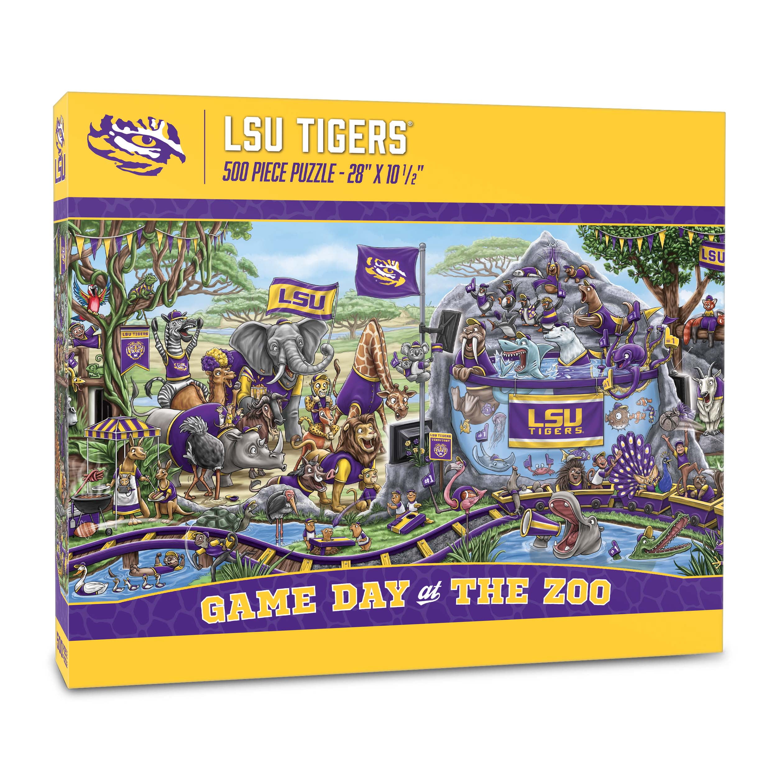YouTheFan NCAA LSU Tigers Game Day at the Zoo 500pc Puzzle - Walmart.com