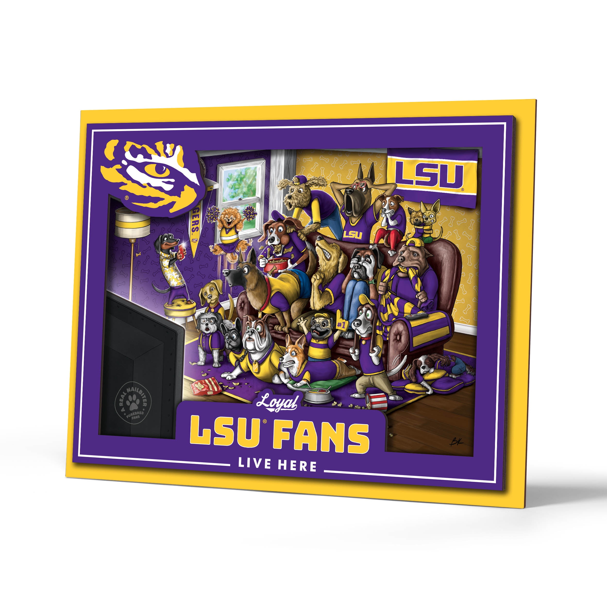 YouTheFan NCAA LSU Tigers Purebred Fans Wall Art - Walmart.com