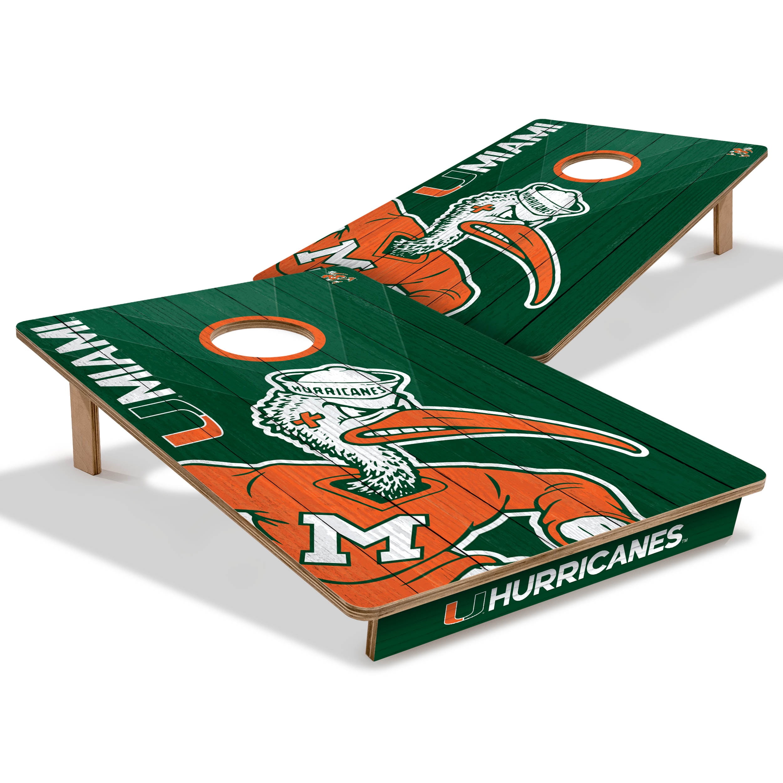YouTheFan NCAA Miami Hurricanes 2' x 3' Cornhole Game No Bags - Walmart.com