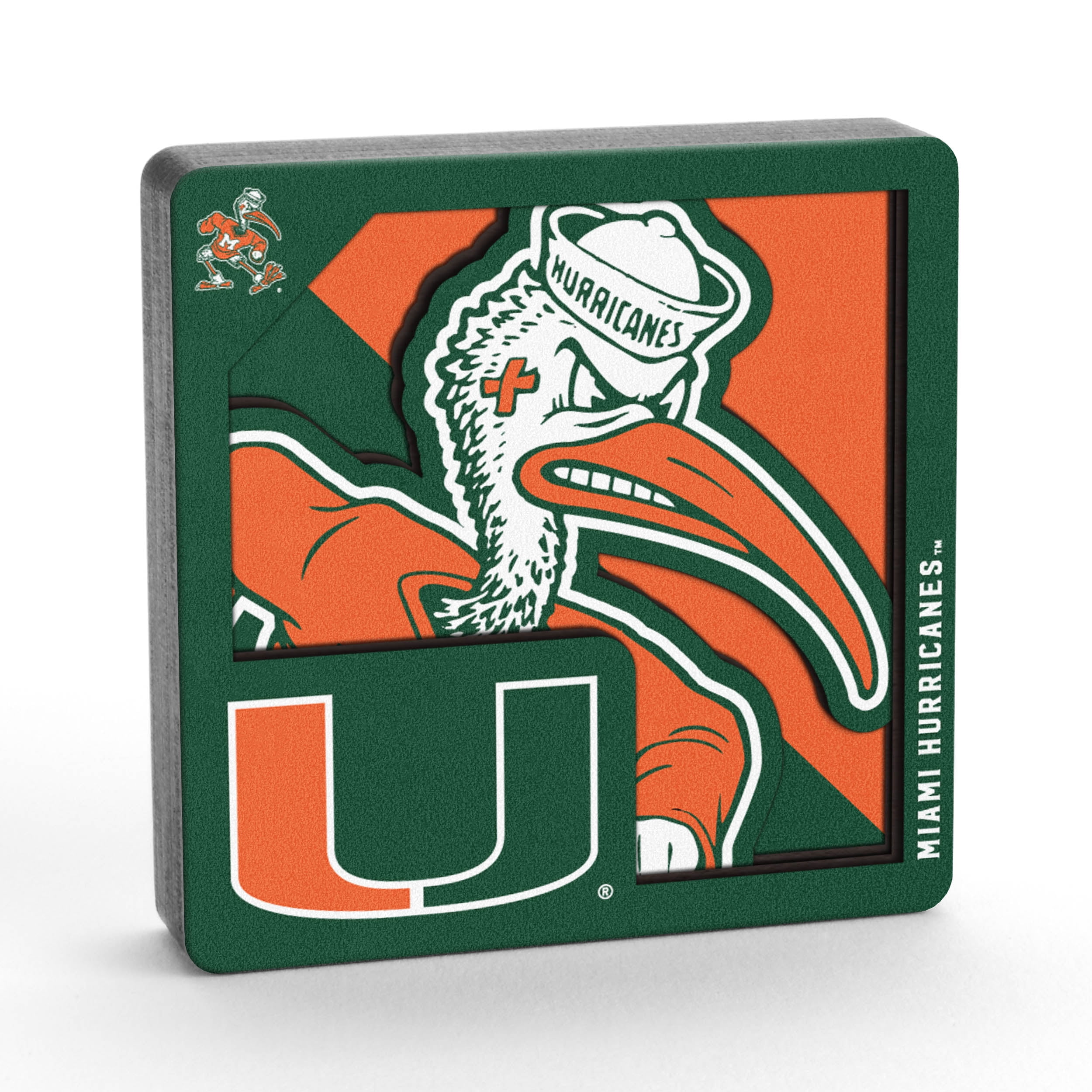 NCAA Miami Hurricanes 3D Logo Magnet - Official Team Logo - Walmart.com