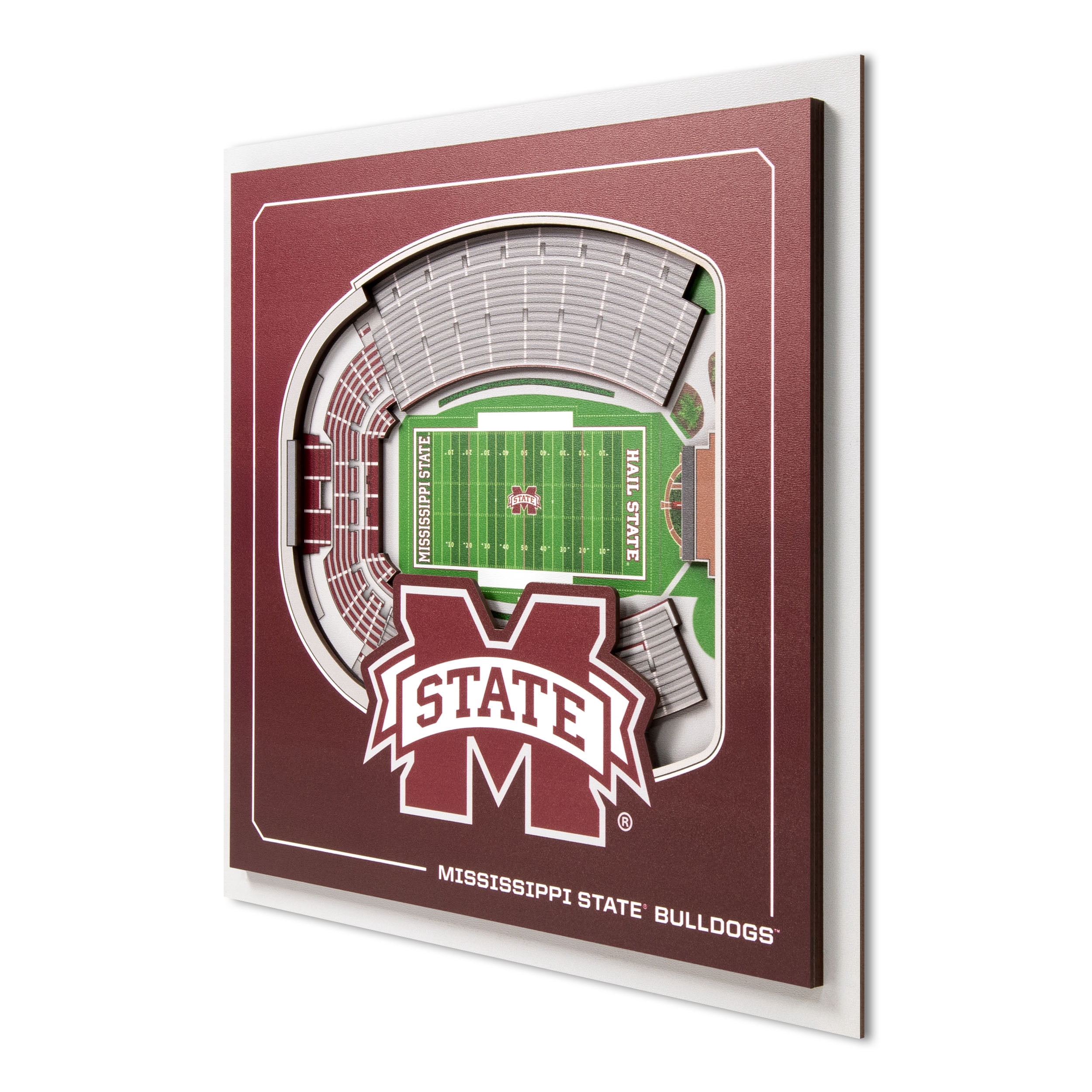 YouTheFan NCAA Mississippi State Bulldogs Stadium Series 3D Wall Art ...