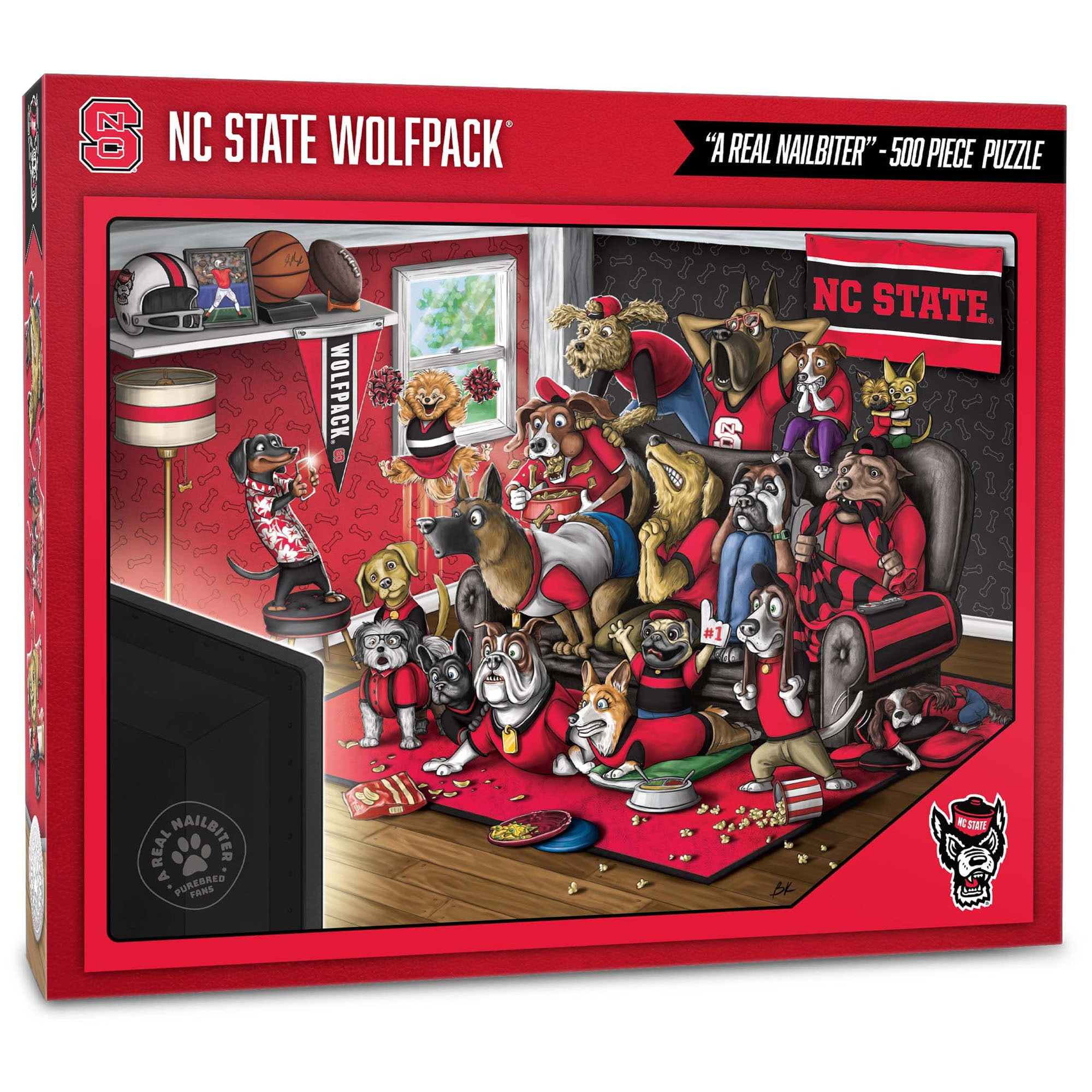 NC State Wolfpack Purebred Fans 18'' x 24'' A Real Nailbiter 500-Piece ...