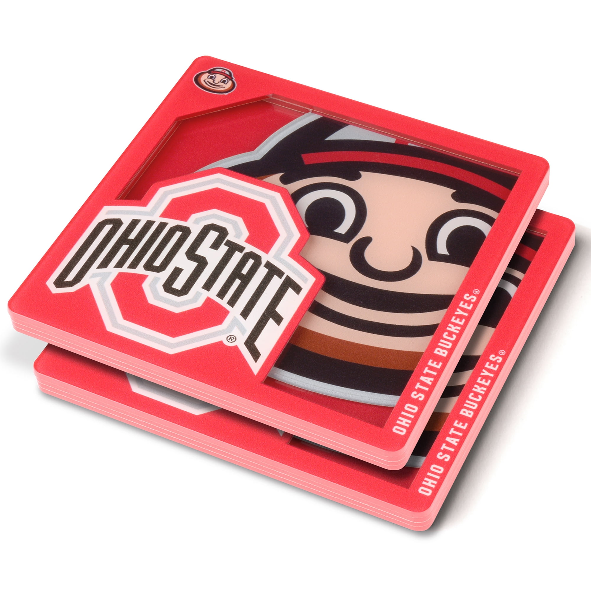 Ohio State Buckeyes 3D Team Coaster 2-Pack - Walmart.com