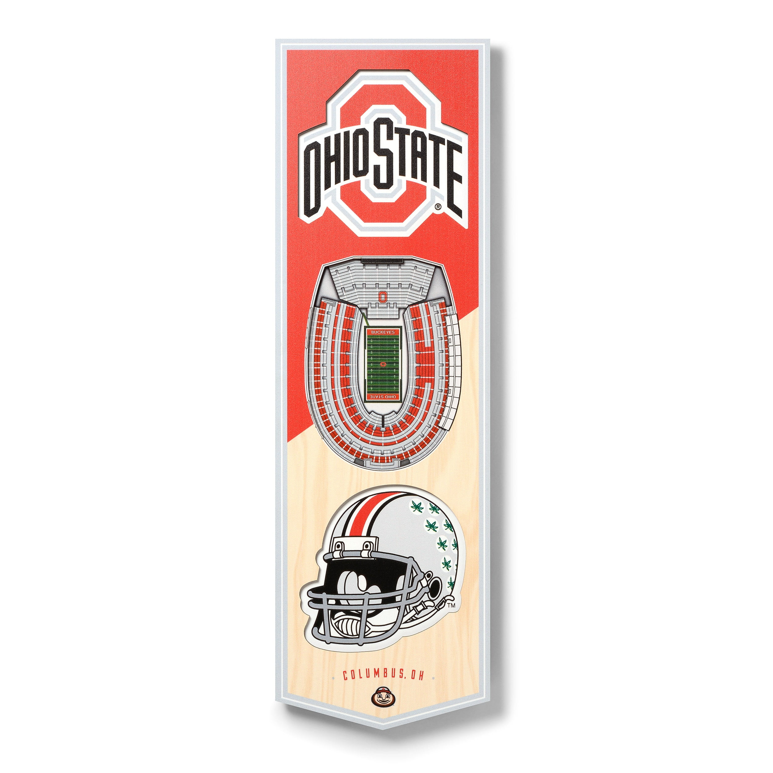 YouTheFan NCAA Ohio State Buckeyes 3D Stadium Banner 6x19 - Walmart.com