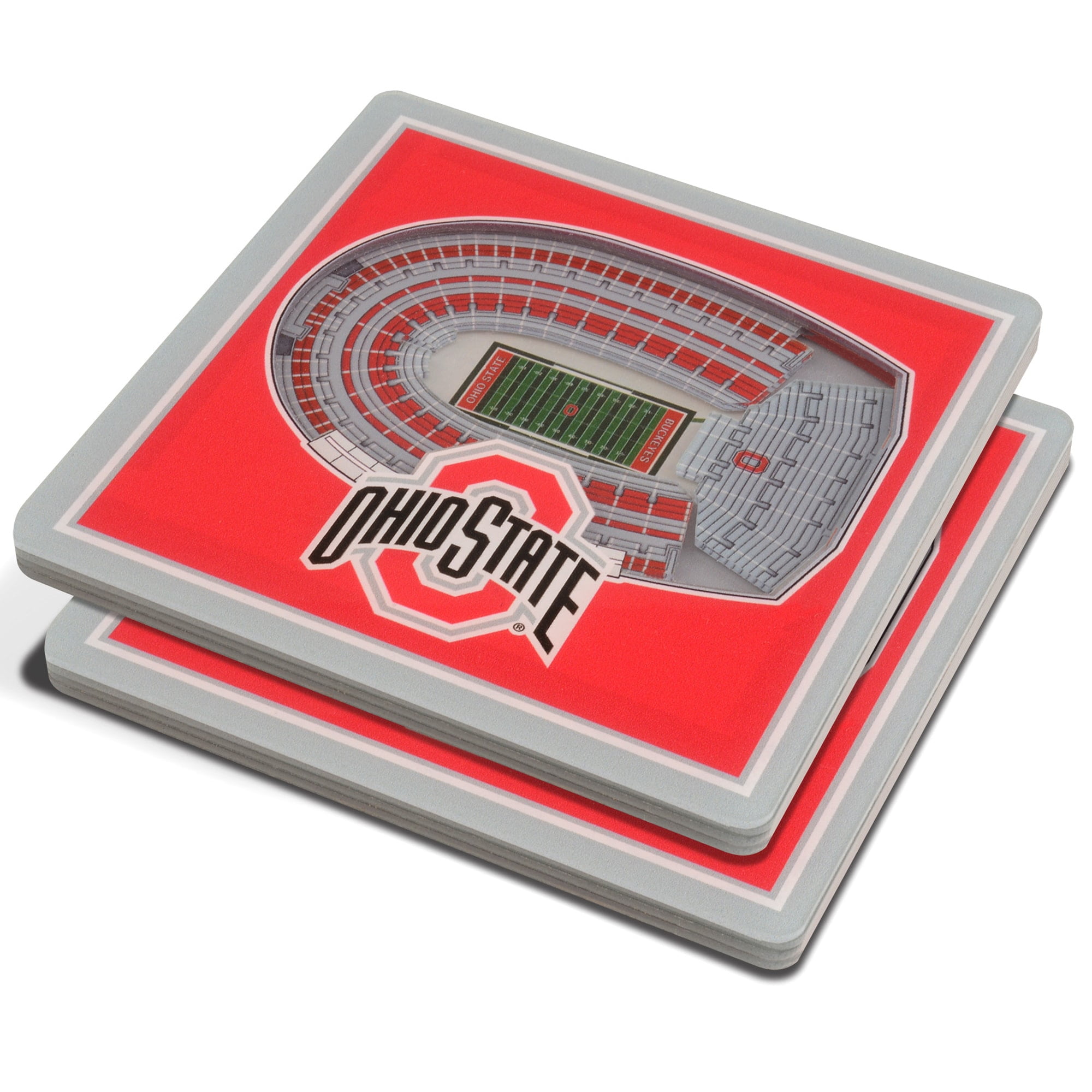 YouTheFan NCAA Ohio State Buckeyes 3D StadiumView Coasters - Walmart.com