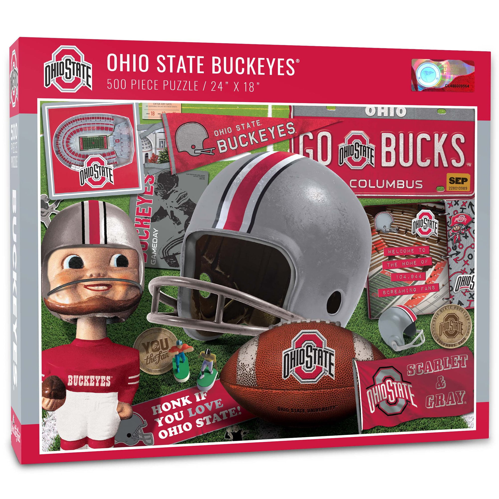 Ohio State Buckeyes 500-Piece Retro Series Puzzle - Walmart.com