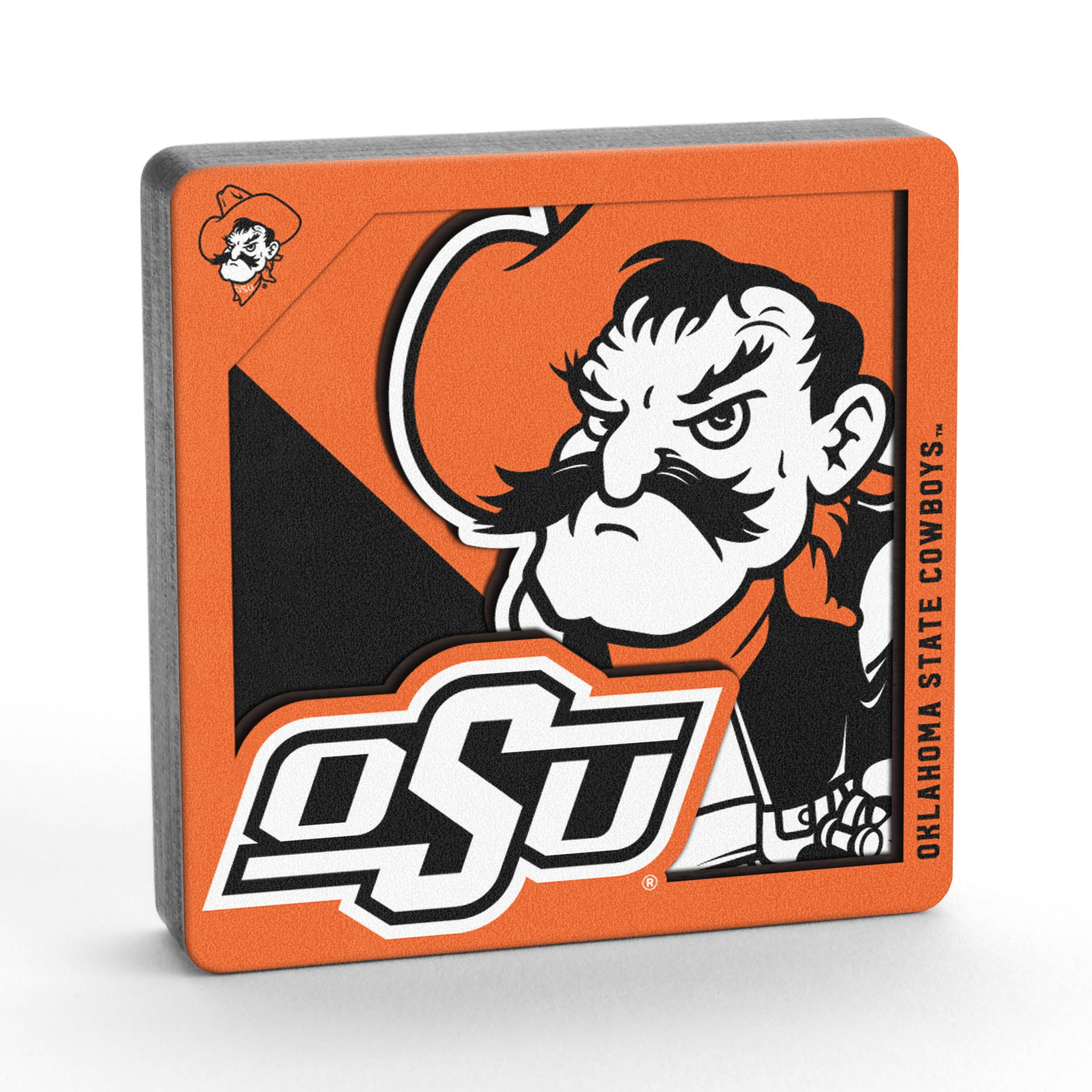 Osu Oklahoma Logo YouTheFan NCAA Oklahoma State Cowboys 3D Logo Magnet