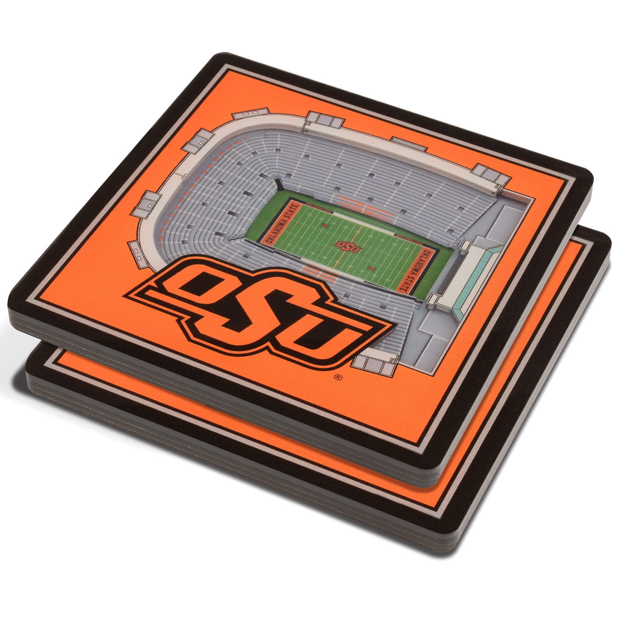 Orange Oklahoma State Cowboys 3D StadiumViews Coasters - Walmart.com