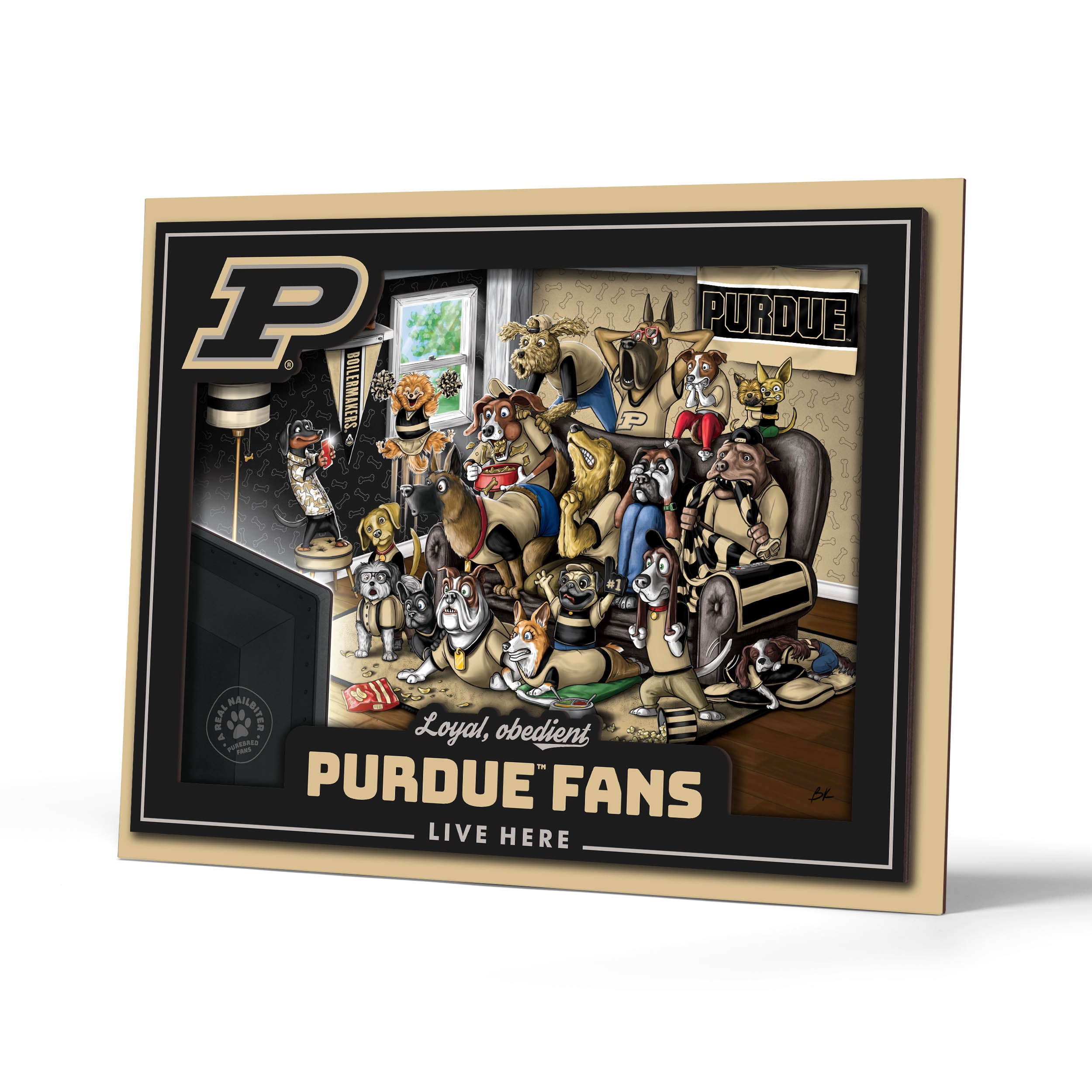 YouTheFan NCAA Purdue Boilermakers Purebred Fans Wall Art - Walmart.com