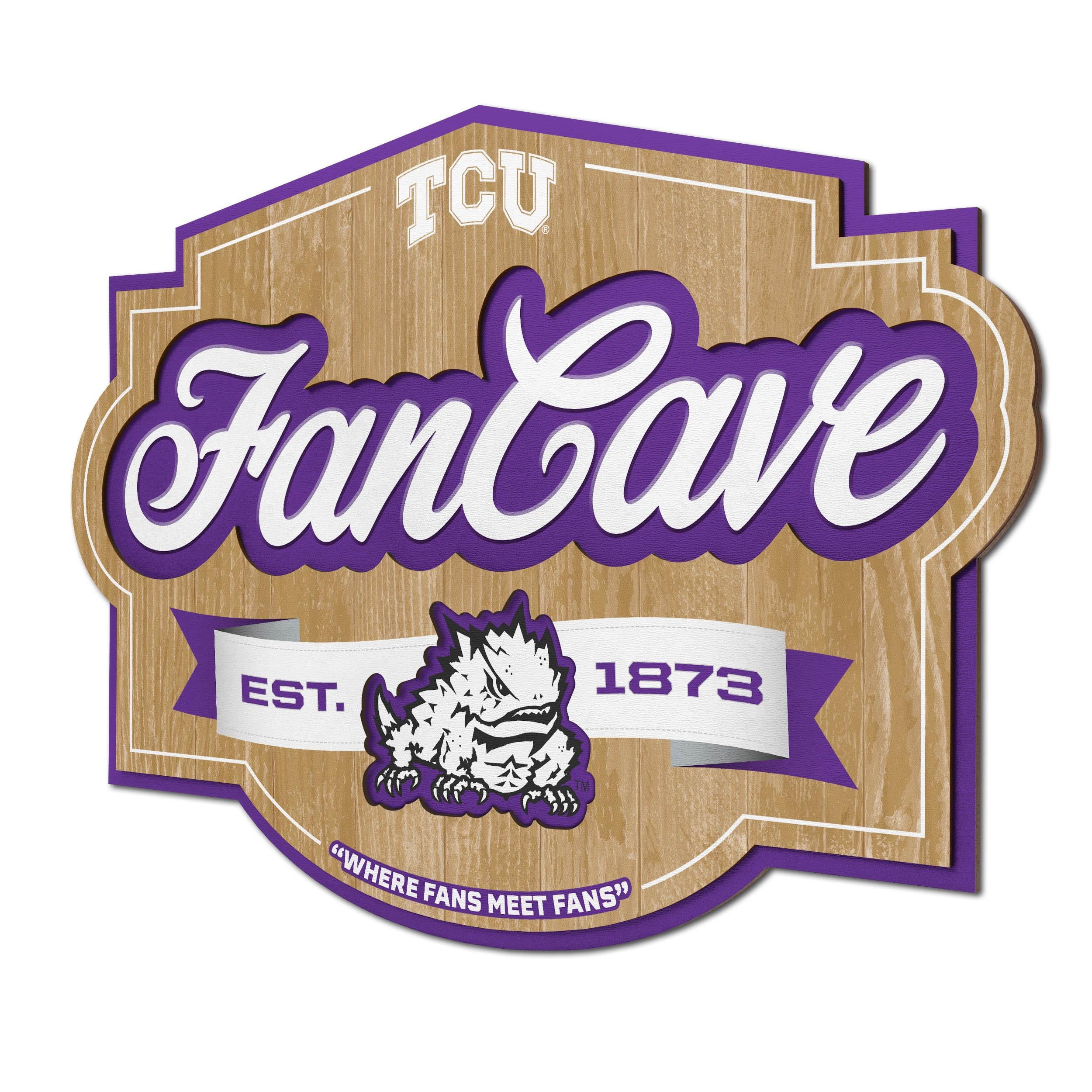 YouTheFan NCAA TCU Horned Frogs Fan Cave Sign - Walmart.com