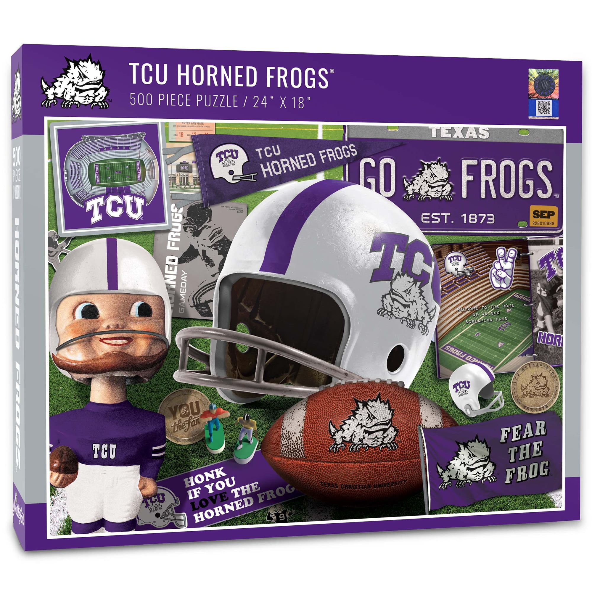 TCU Horned Frogs 500-Piece Retro Series Puzzle - Walmart.com