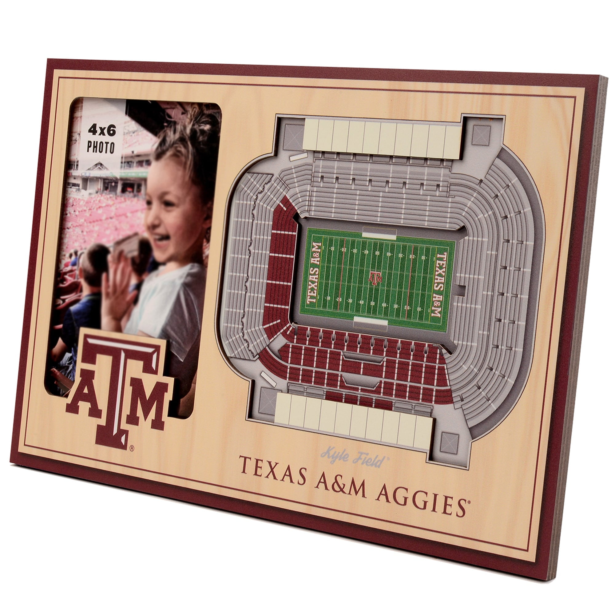 Brown Texas A&M Aggies 3D StadiumViews Picture Frame - Walmart.com