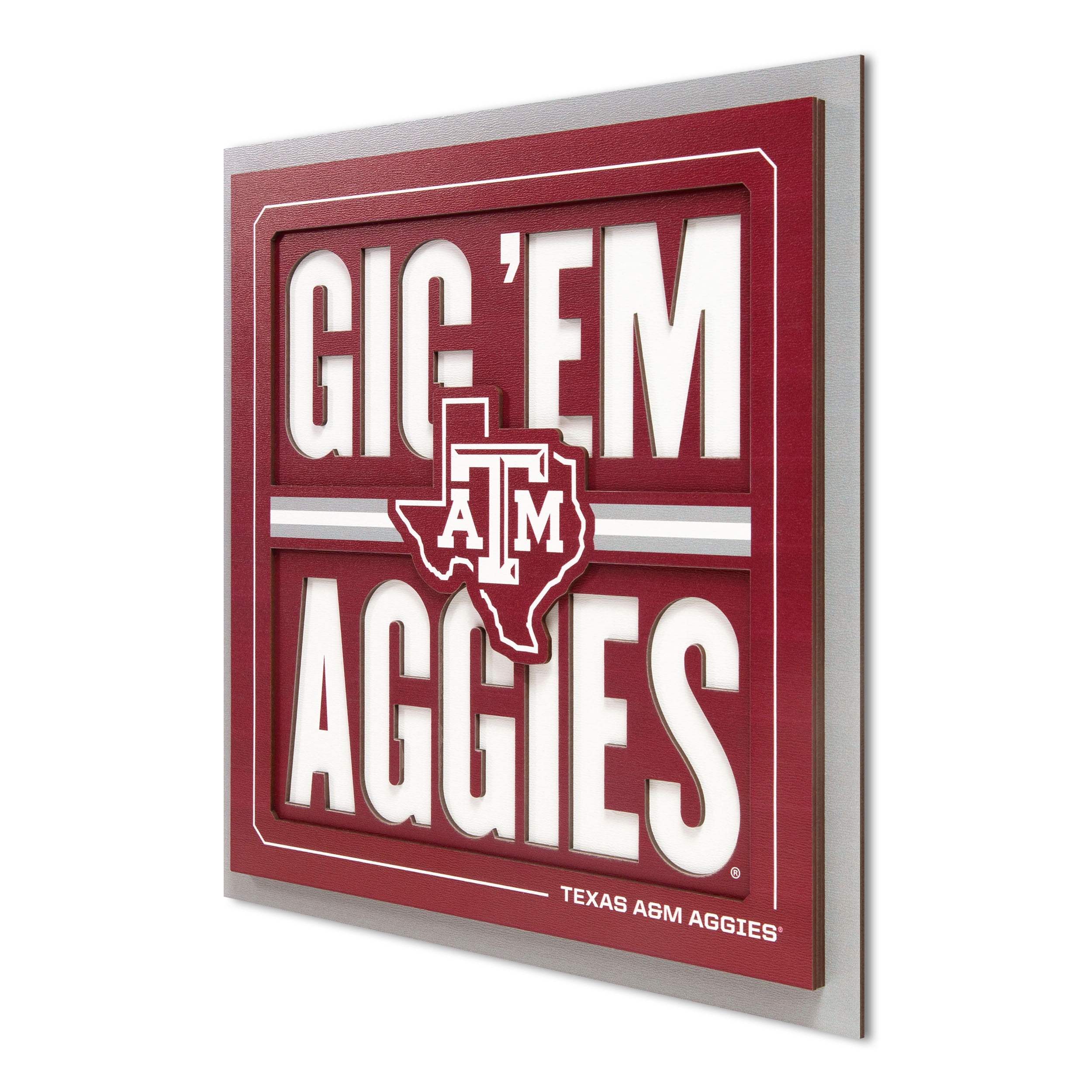 YouTheFan NCAA Texas A & M Aggies Slogan Series 3D Wall Art - Walmart.com