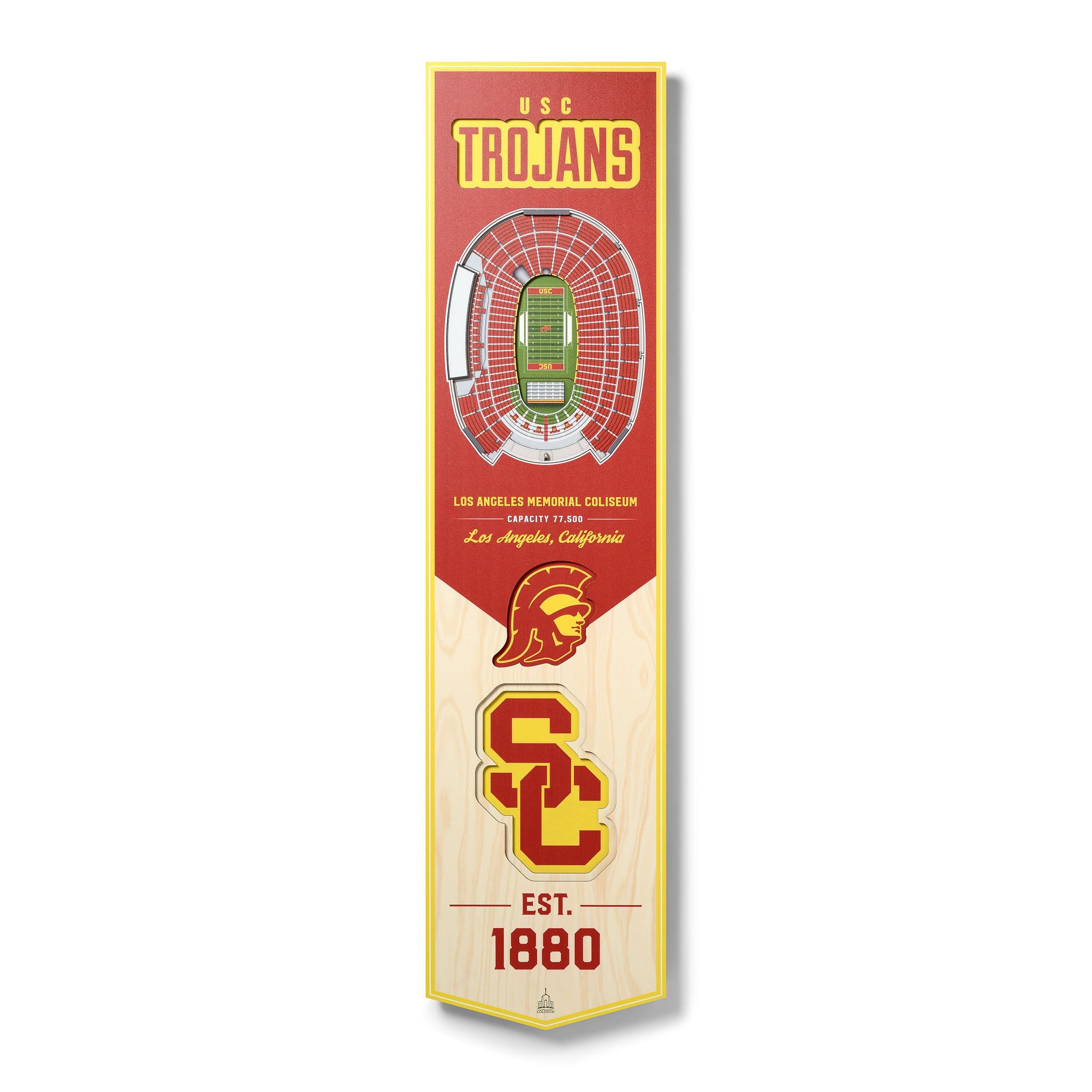 USC Trojans 8'' x 32'' 3D StadiumView Banner - Walmart.com
