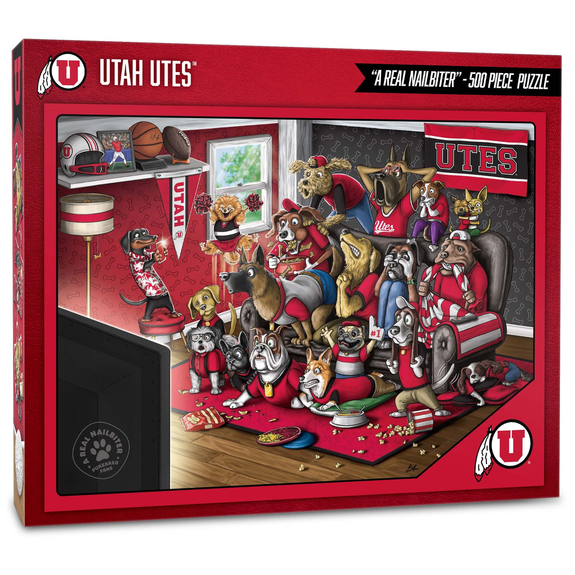 Utah Utes Purebred Fans 18'' x 24'' A Real Nailbiter 500-Piece Puzzle ...