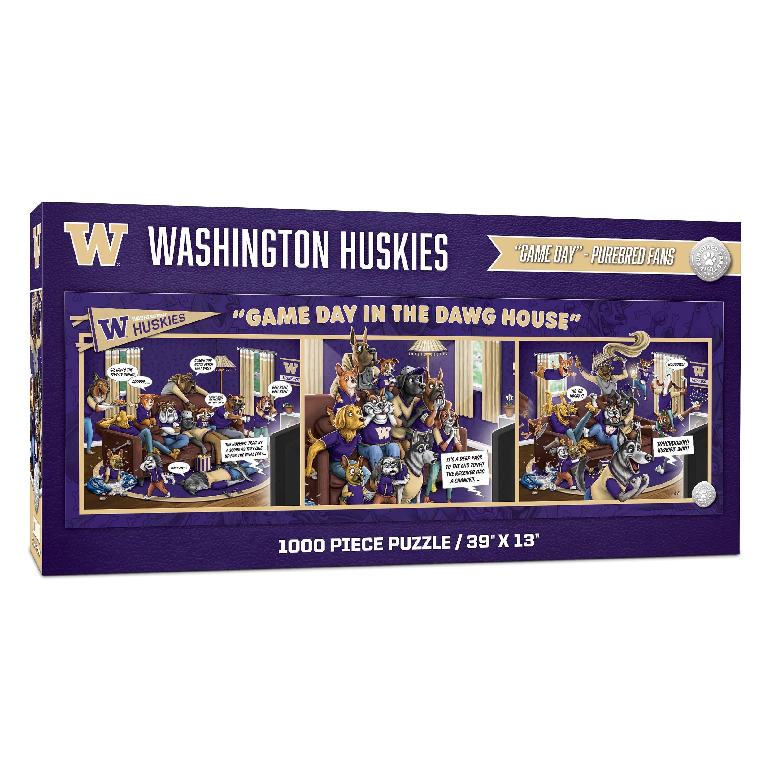 YouTheFan NCAA Washington Huskies Purebred Fans Gameday in the Dog House 1000PC Puzzle - Walmart.com