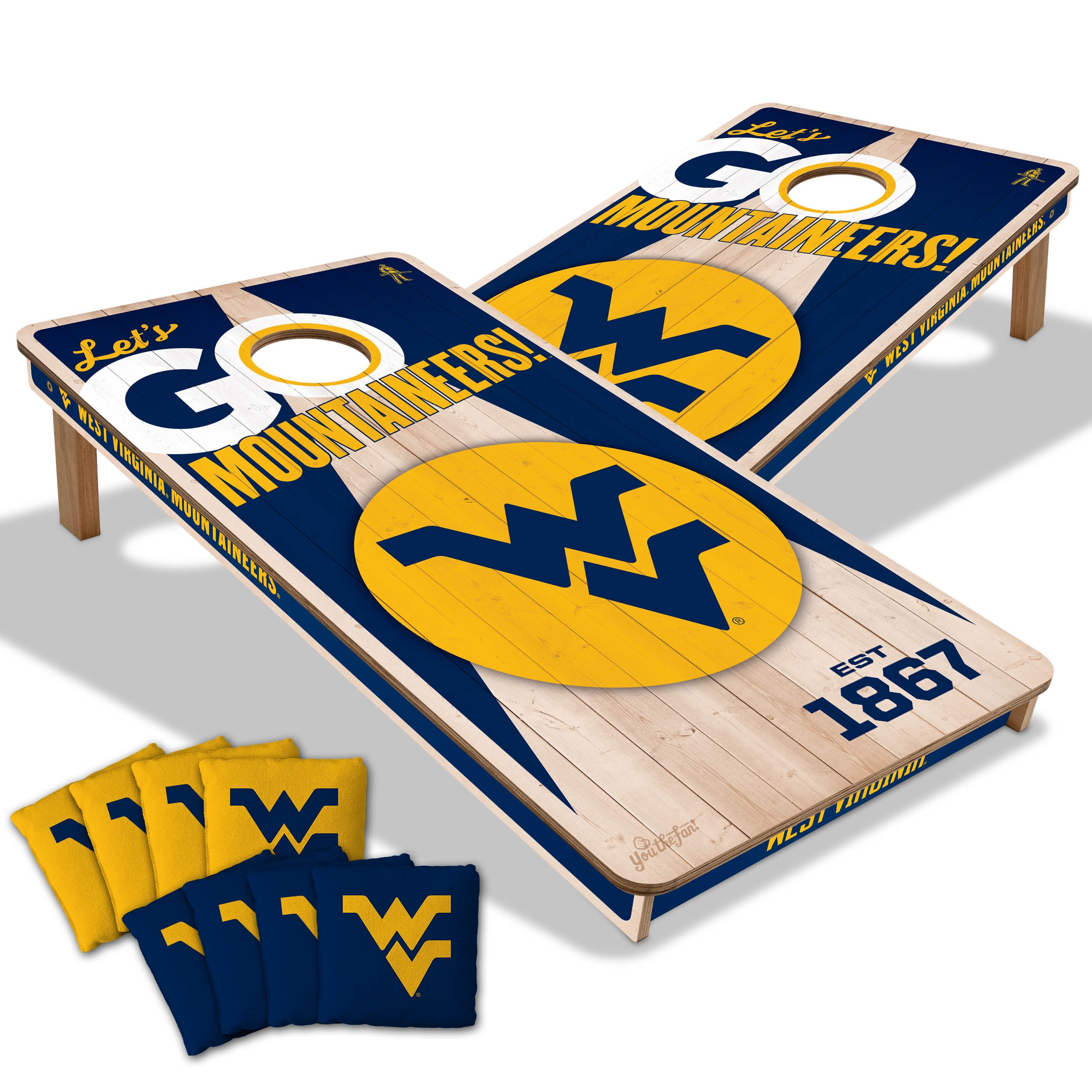 YouTheFan NCAA West Virginia Mountaineers 2' x 4' Cornhole Game - Walmart.com